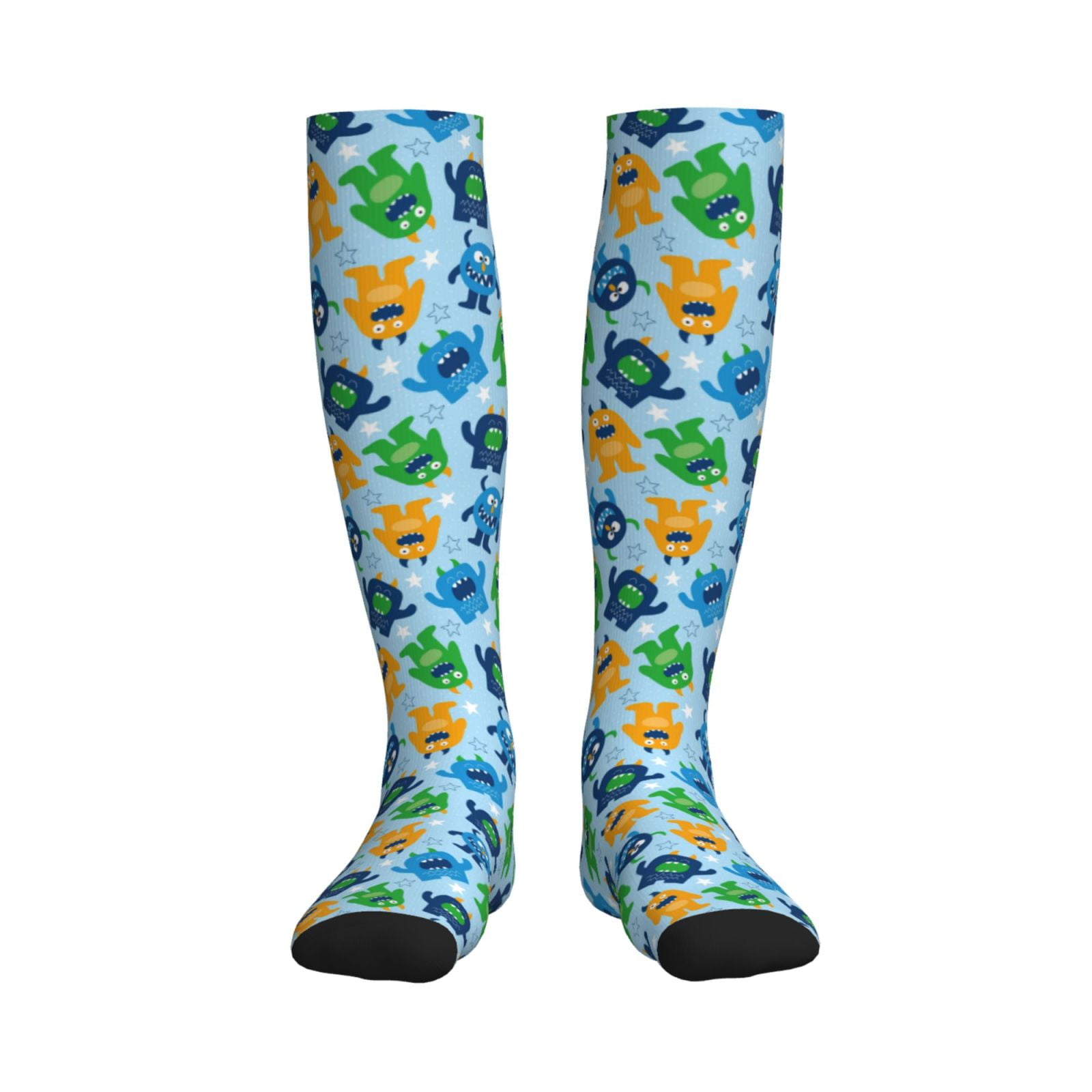 Bixox Cartoon Monster Print Compression Socks,Compression Socks Women ...