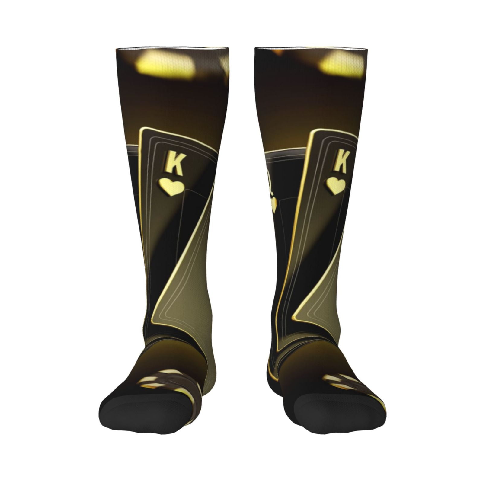Bixox Casino Cards 1 Patterned Men's and Women's Knee Socks High Socks ...