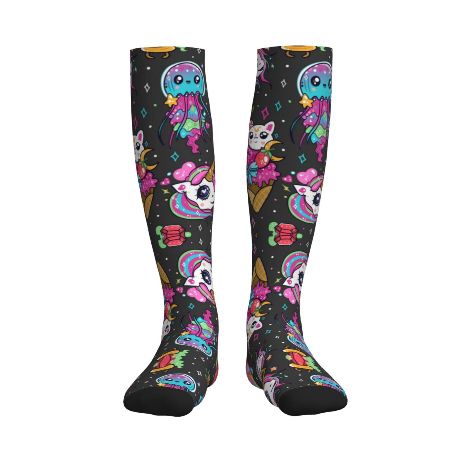Bixox Cat Icecream Print Compression Socks,Compression Socks Women ...