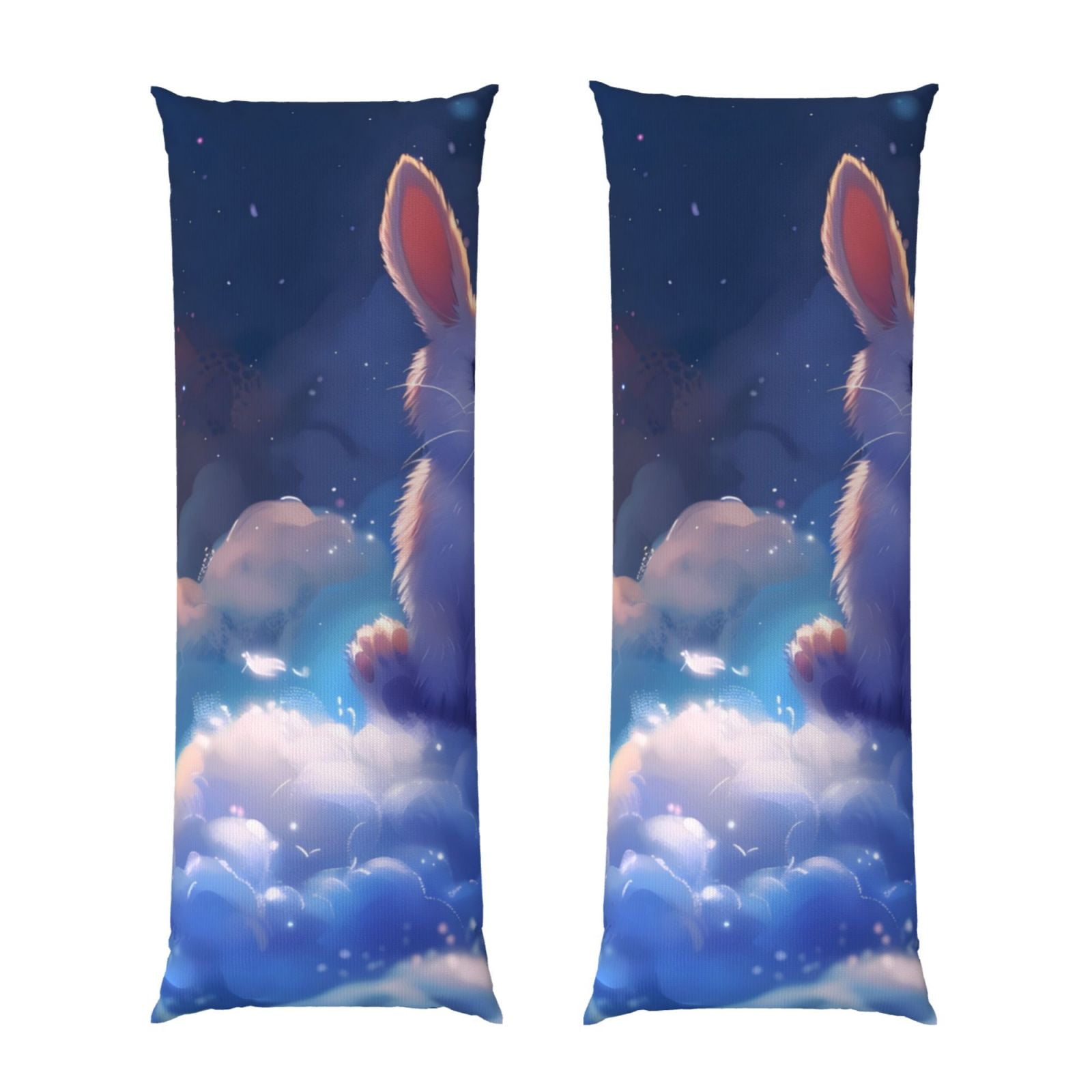 Bixox Cloud Cute Rabbit Print Body Pillow Cover with Zipper Closure ...