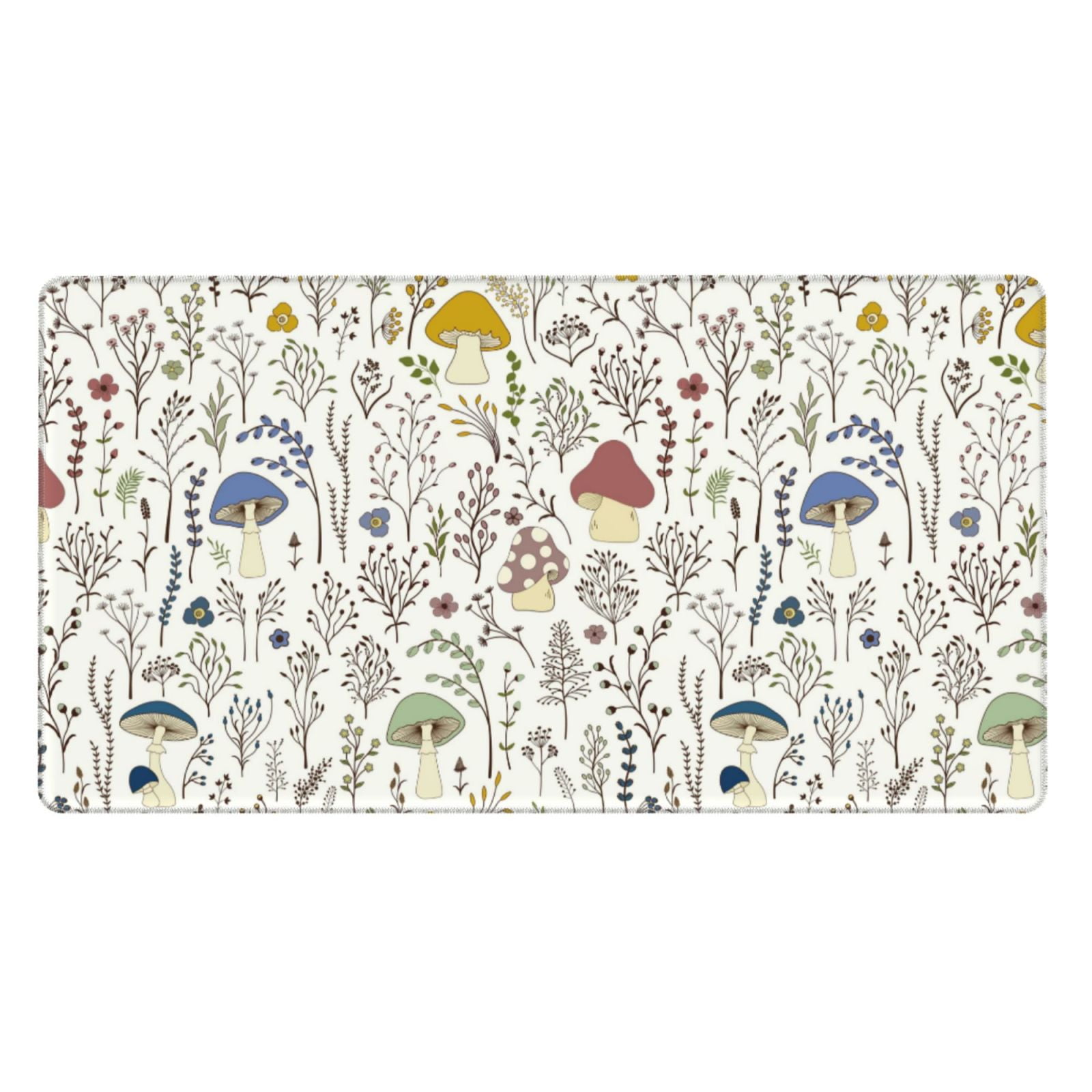 Bixox Colorful Mushrooms and Plants Pattern Gaming Mouse Pad with ...