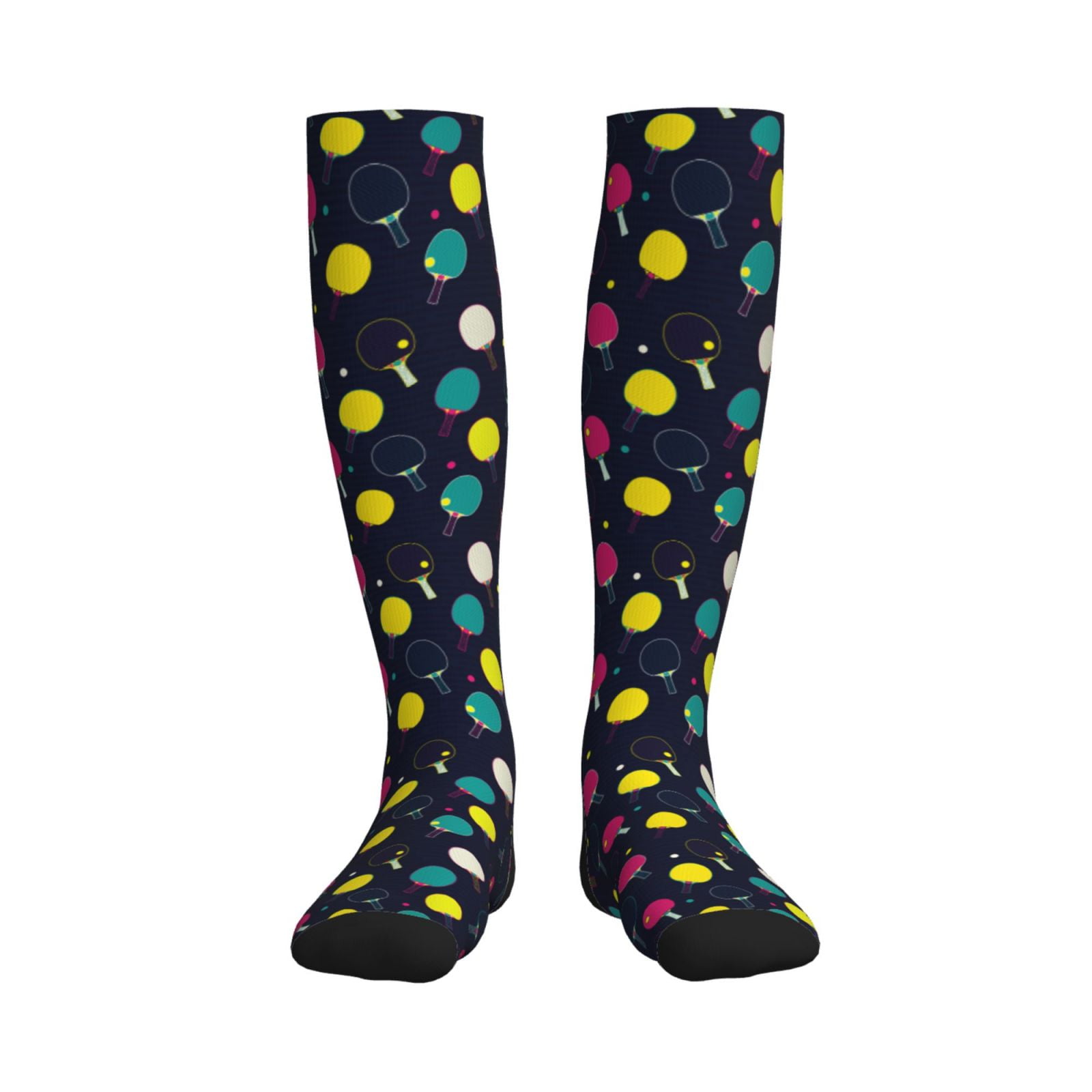 Bixox Colorful Ping Pong Rackets Print Compression Socks,Compression ...