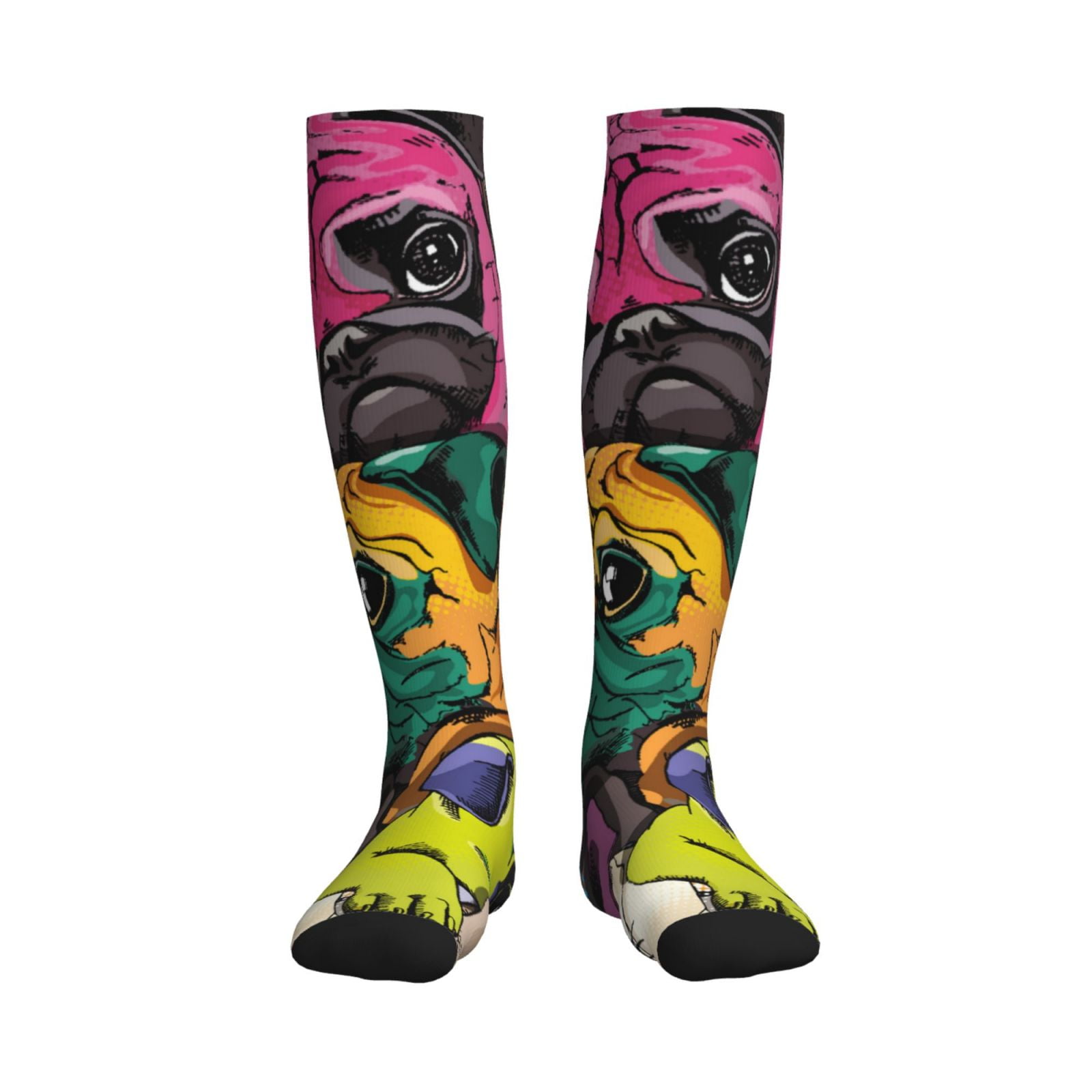 Bixox Colorful Pug Print Compression Socks,Compression Socks Women ...