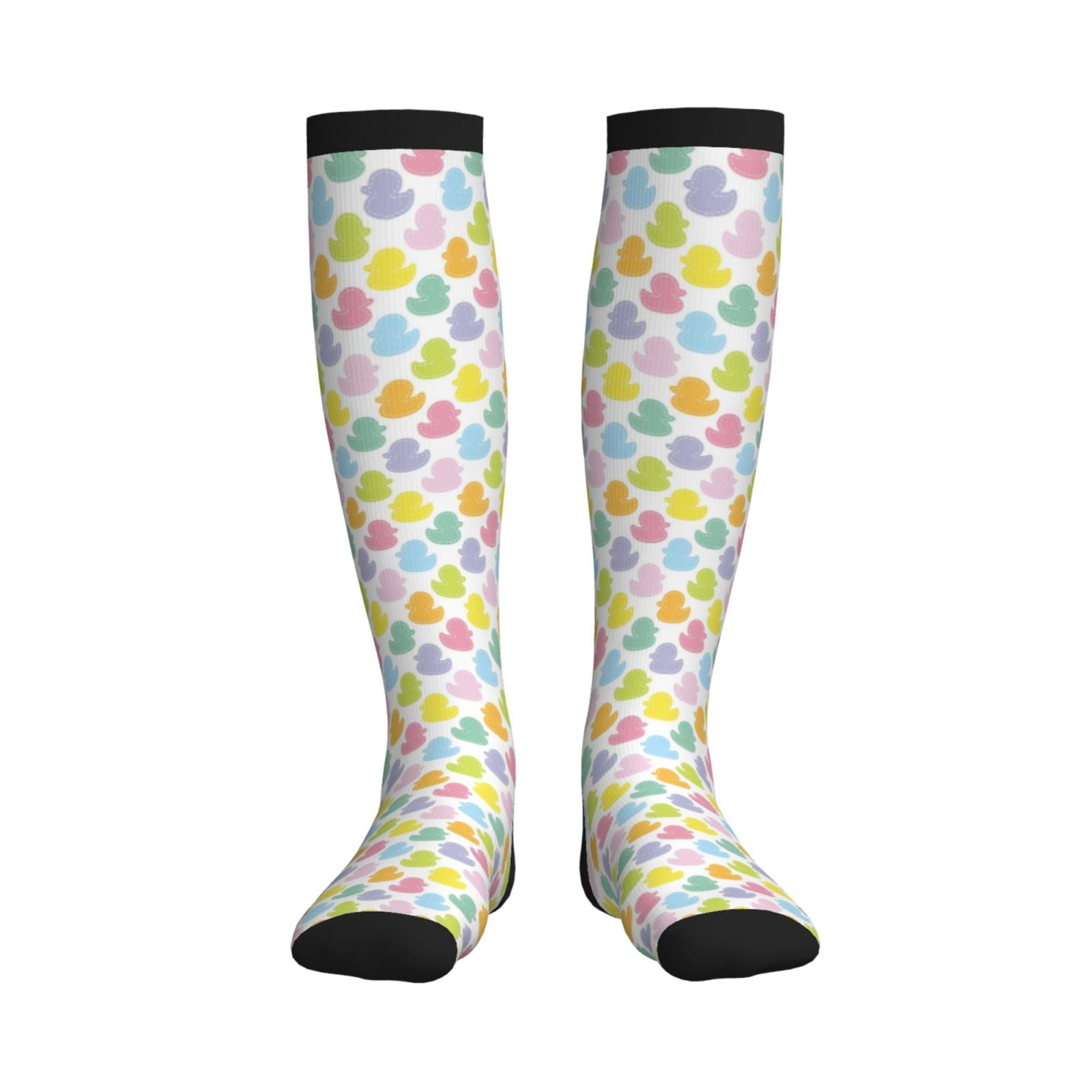 Bixox Colorful Rubber Duck Print Compression Socks,Compression Socks ...