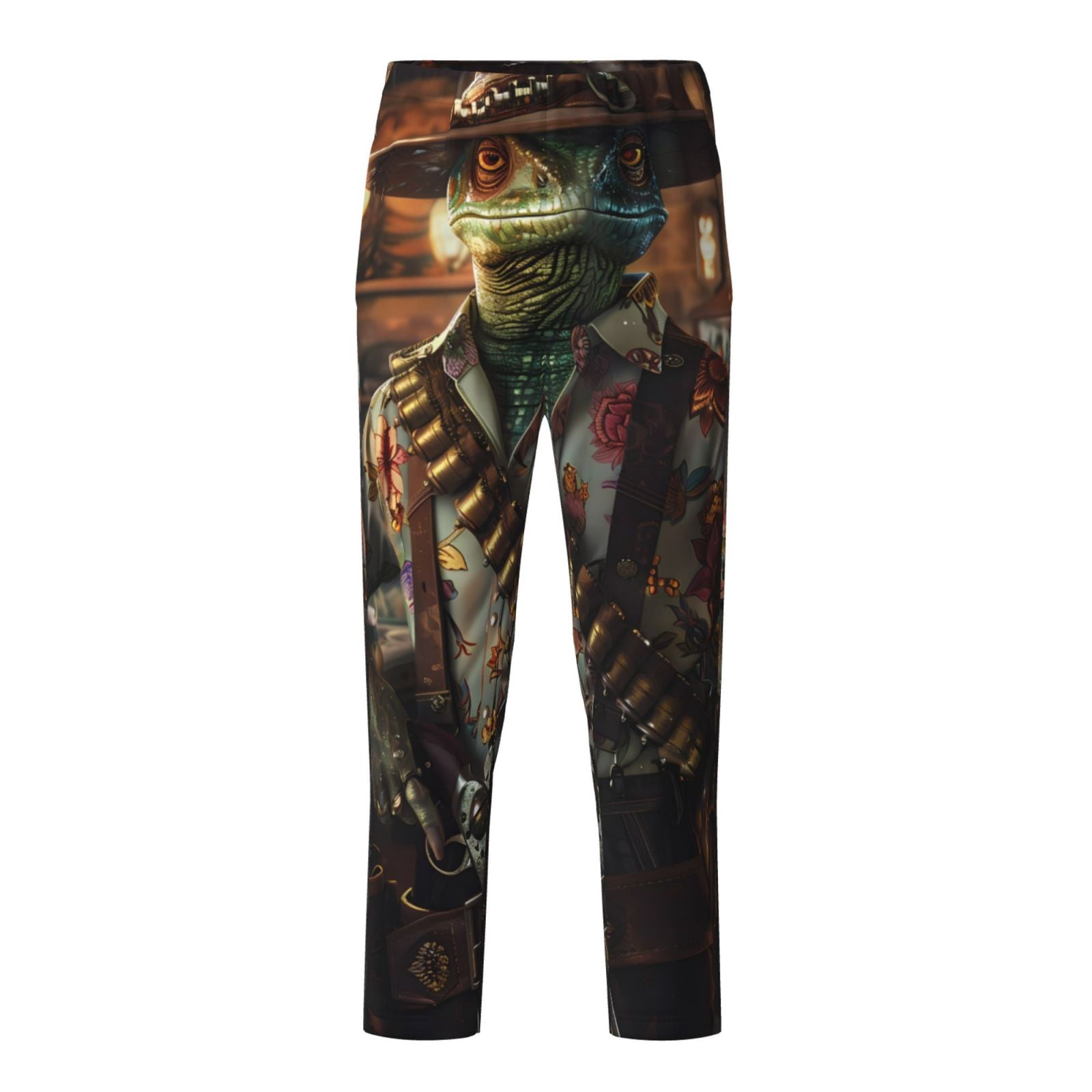 Bixox Cowboy Iguana Floral Shirt Print Boys Pajama Pants Sleep Pants ...