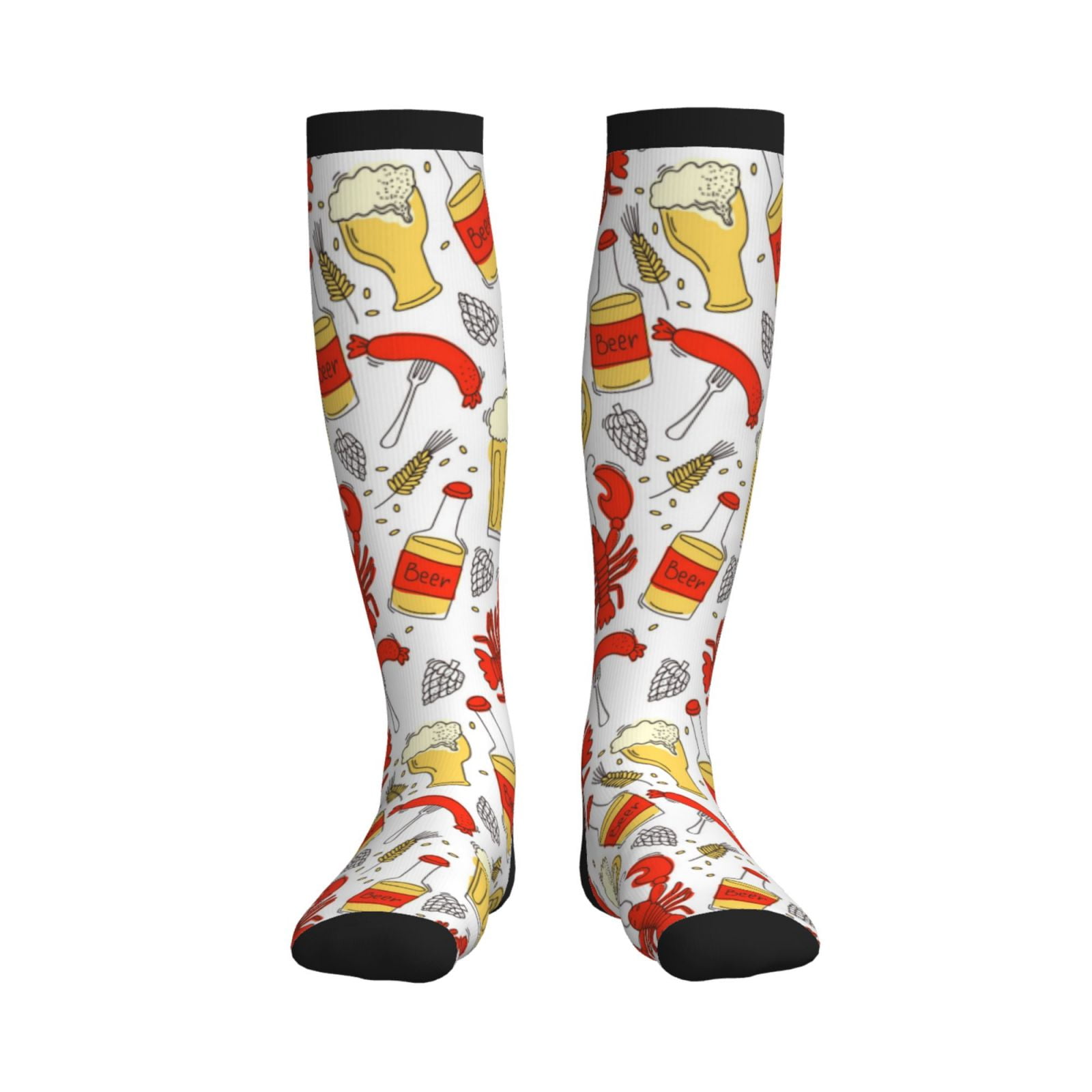 Bixox Crabs And Beer Print Compression Socks,Compression Socks Women ...