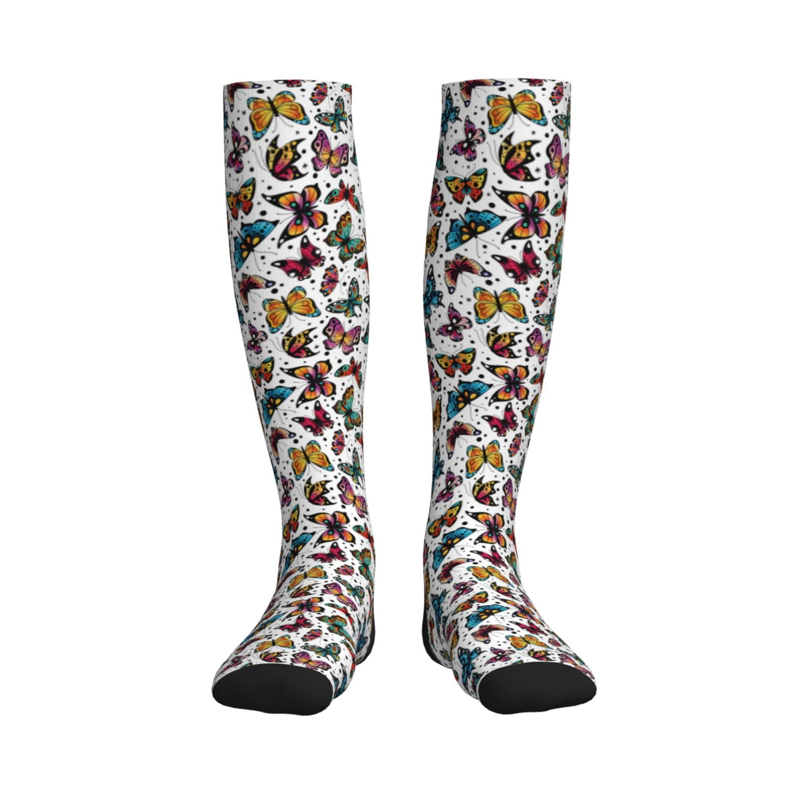 Bixox Cute Butterfly Print Compression Socks,Compression Socks Women ...