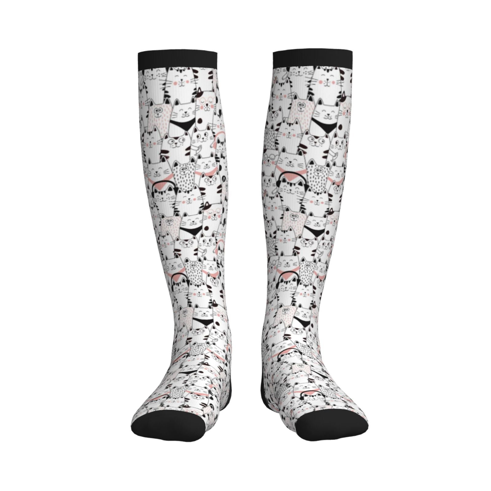 Bixox Cute Cat Print Compression Socks,Compression Socks Women & Men ...