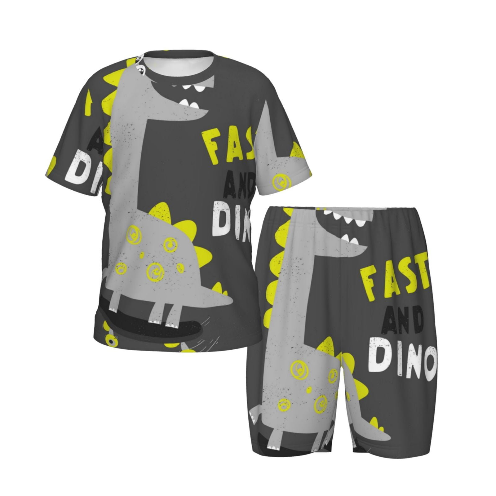 Bixox Cute Dinosaur Pattern children's Summer Short Sleeve Pajamas Set ...