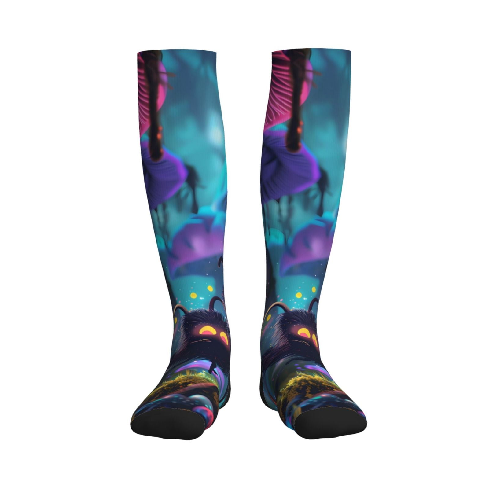 Bixox Cute Fuzzy Fantasy Creatures Print Compression Socks,Compression ...