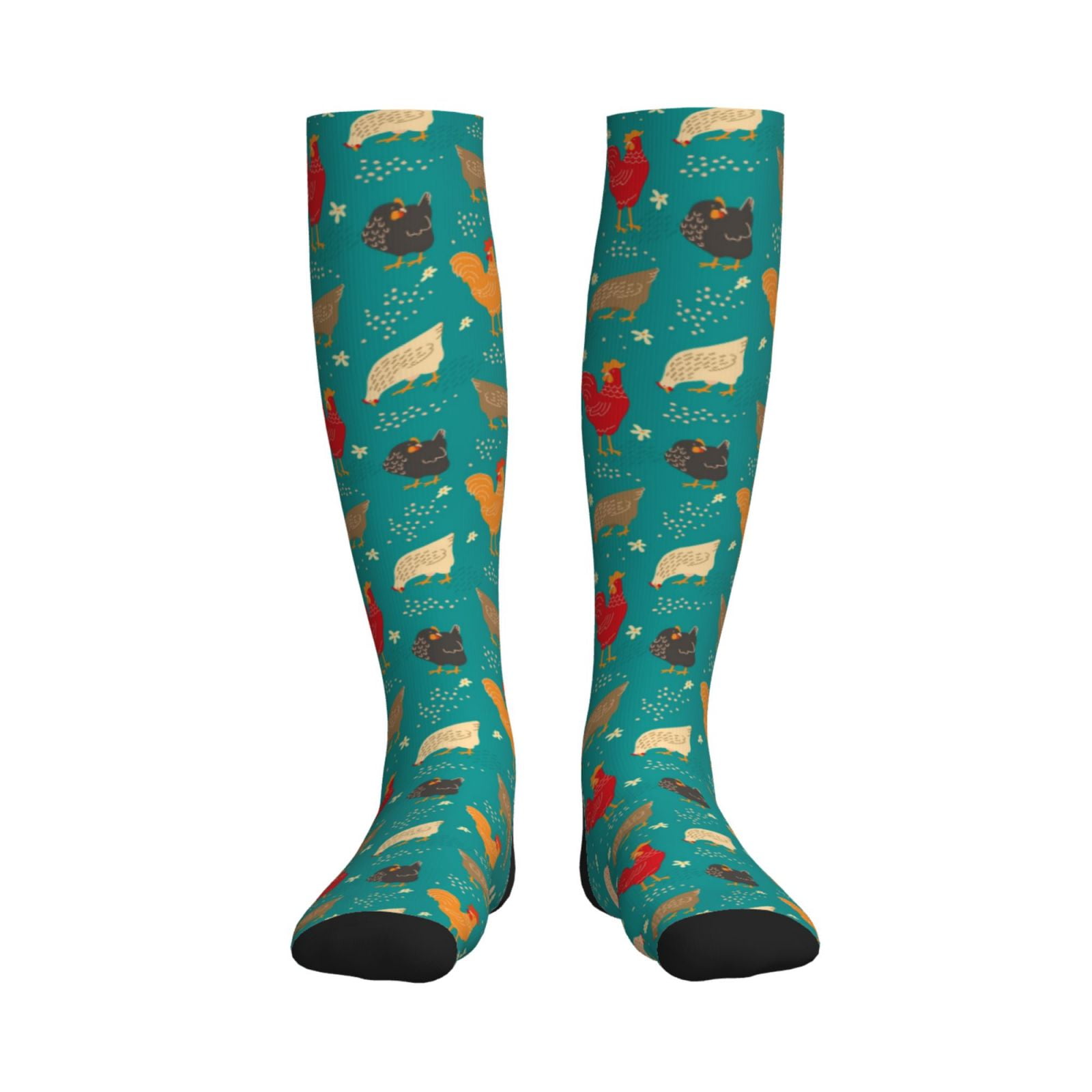 Bixox Cute Hens And Rooster Print Compression Socks,Compression Socks ...