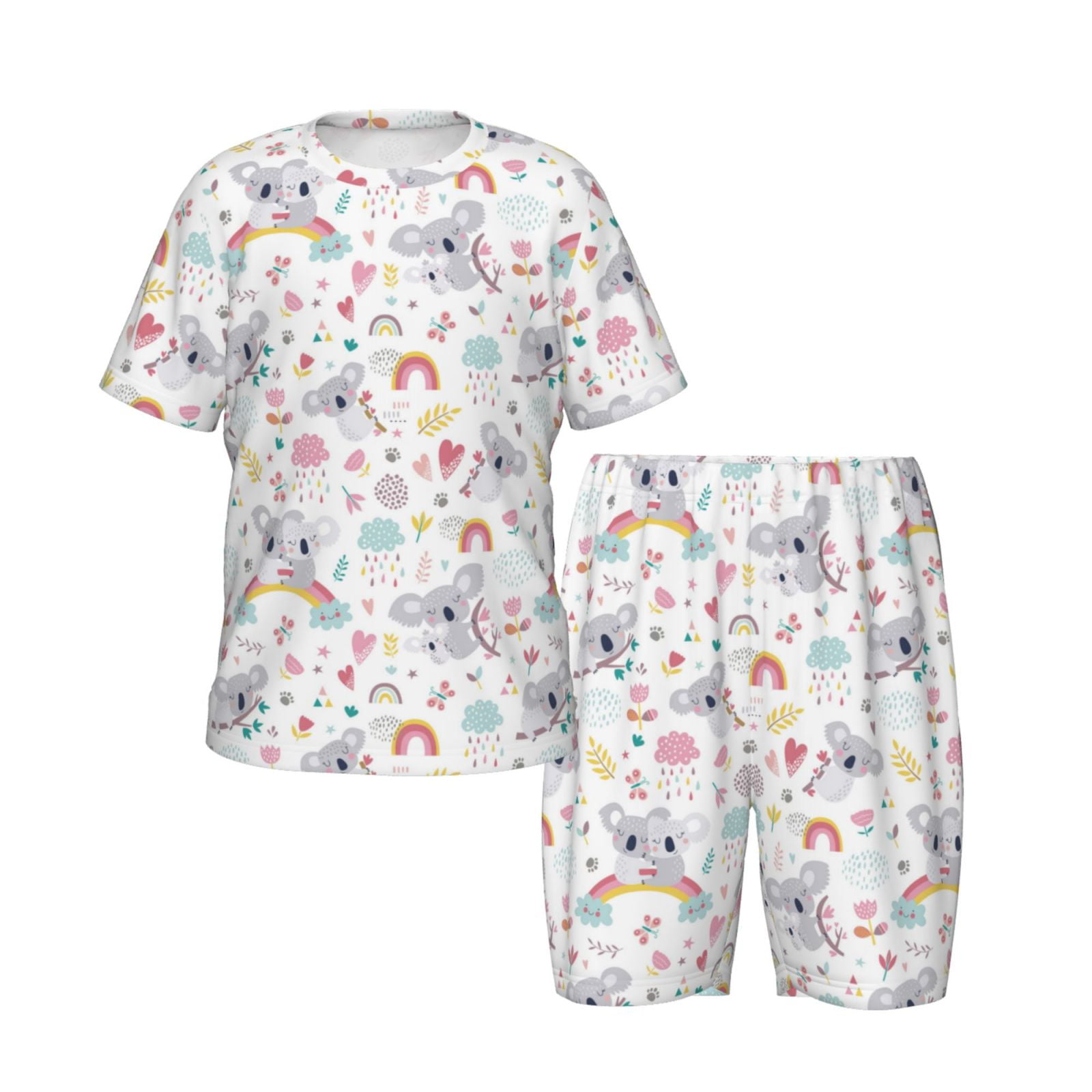 Bixox Cute Koala Pattern children's Summer Short Sleeve Pajamas Set for ...