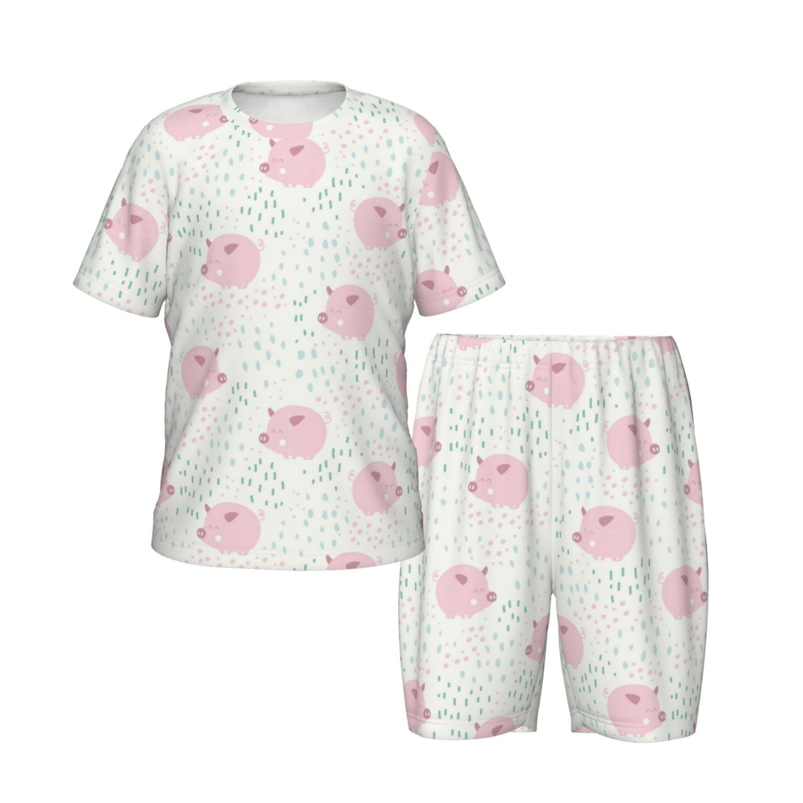 Bixox Cute Pigs Pattern children's Summer Short Sleeve Pajamas Set for ...