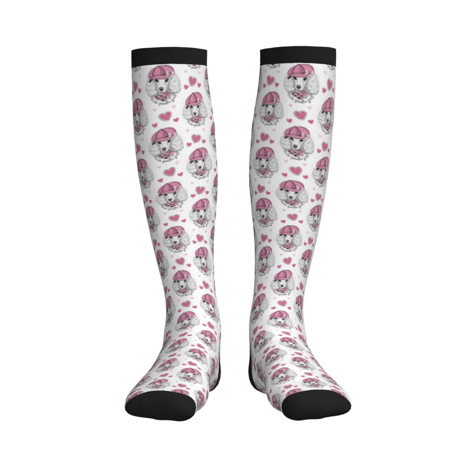 Bixox Cute Poodle Dog Print Compression Socks,Compression Socks Women ...