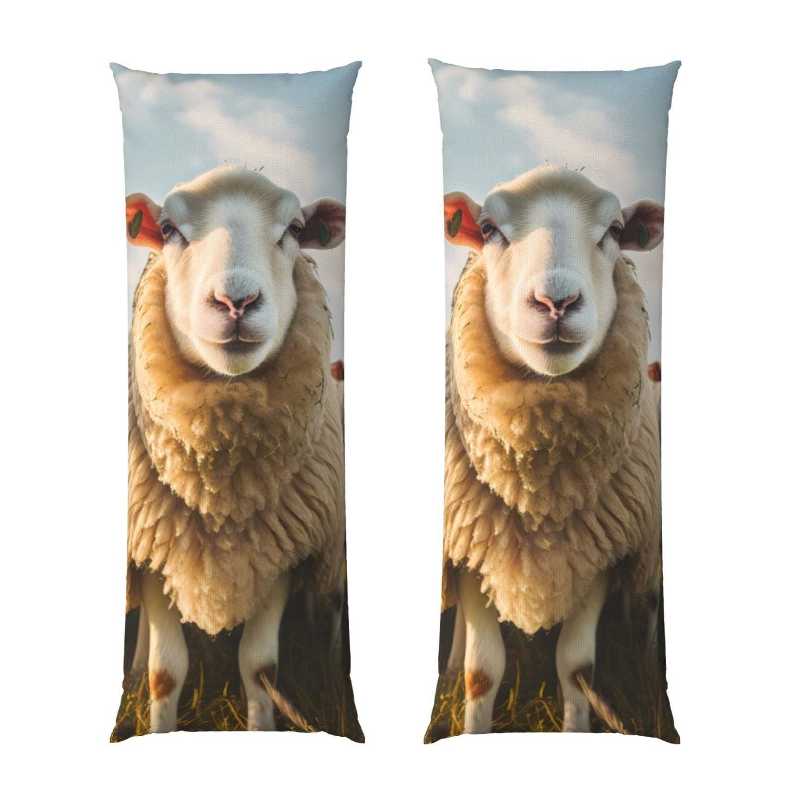 Bixox Cute Prairie Sheep Herd Print Body Pillow Cover with Zipper ...