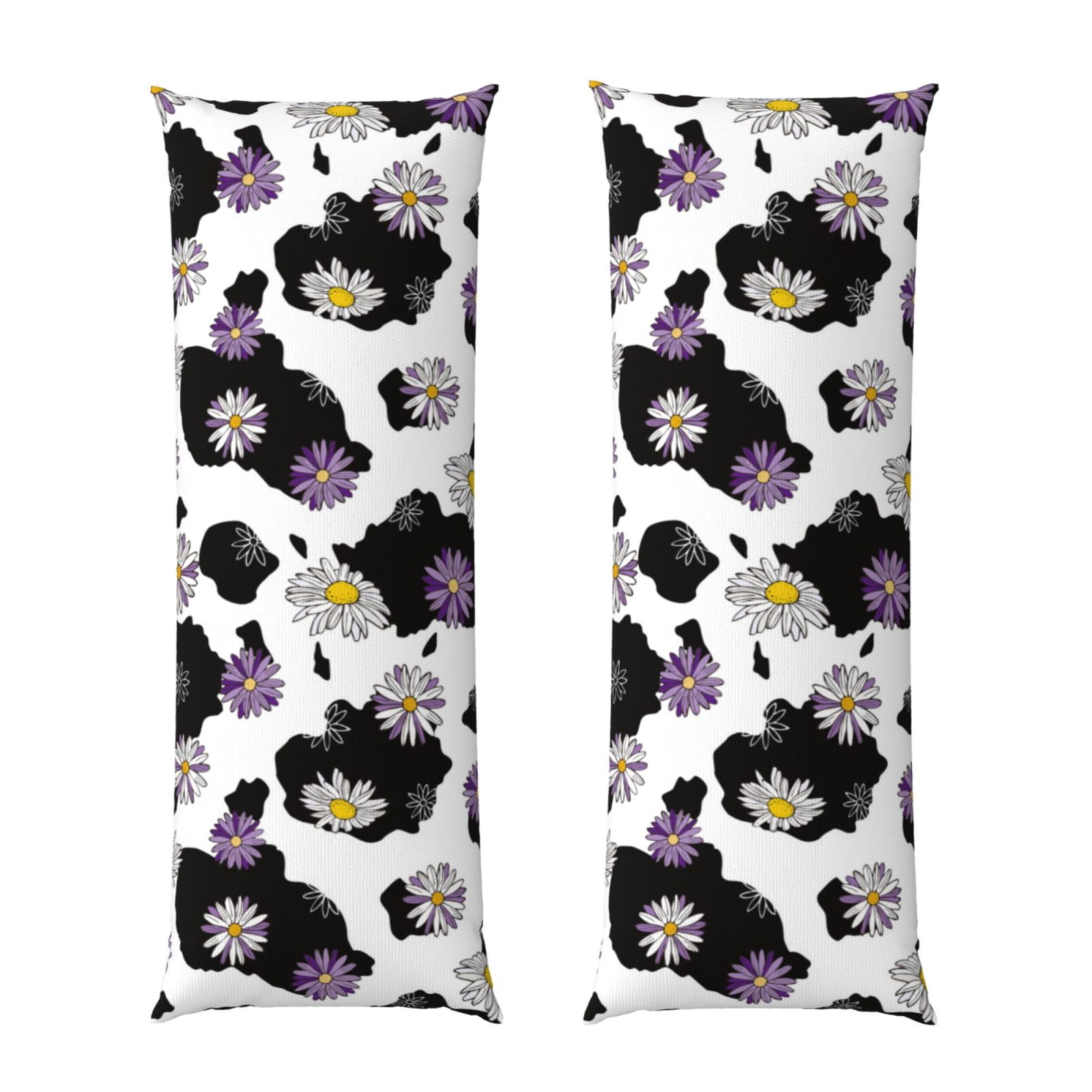 Bixox Daisies Flowers Print Body Pillow Cover with Zipper Closure, Cozy ...