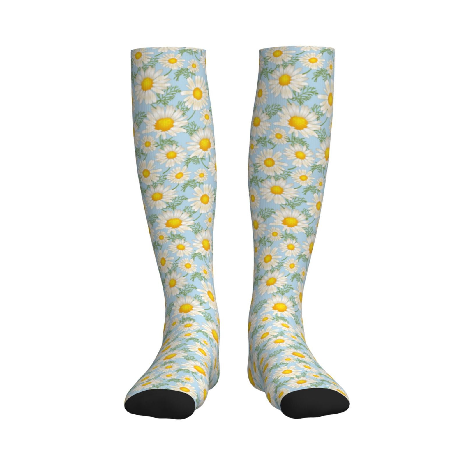 Bixox Daisies Flowers Print Compression Socks,Compression Socks Women ...