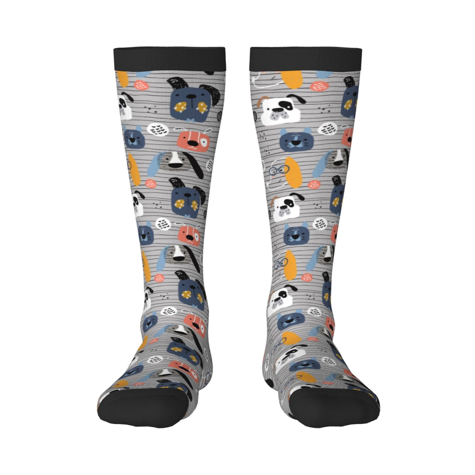 Bixox Dog Patterned Men's and Women's Knee Socks High Socks Outdoor ...