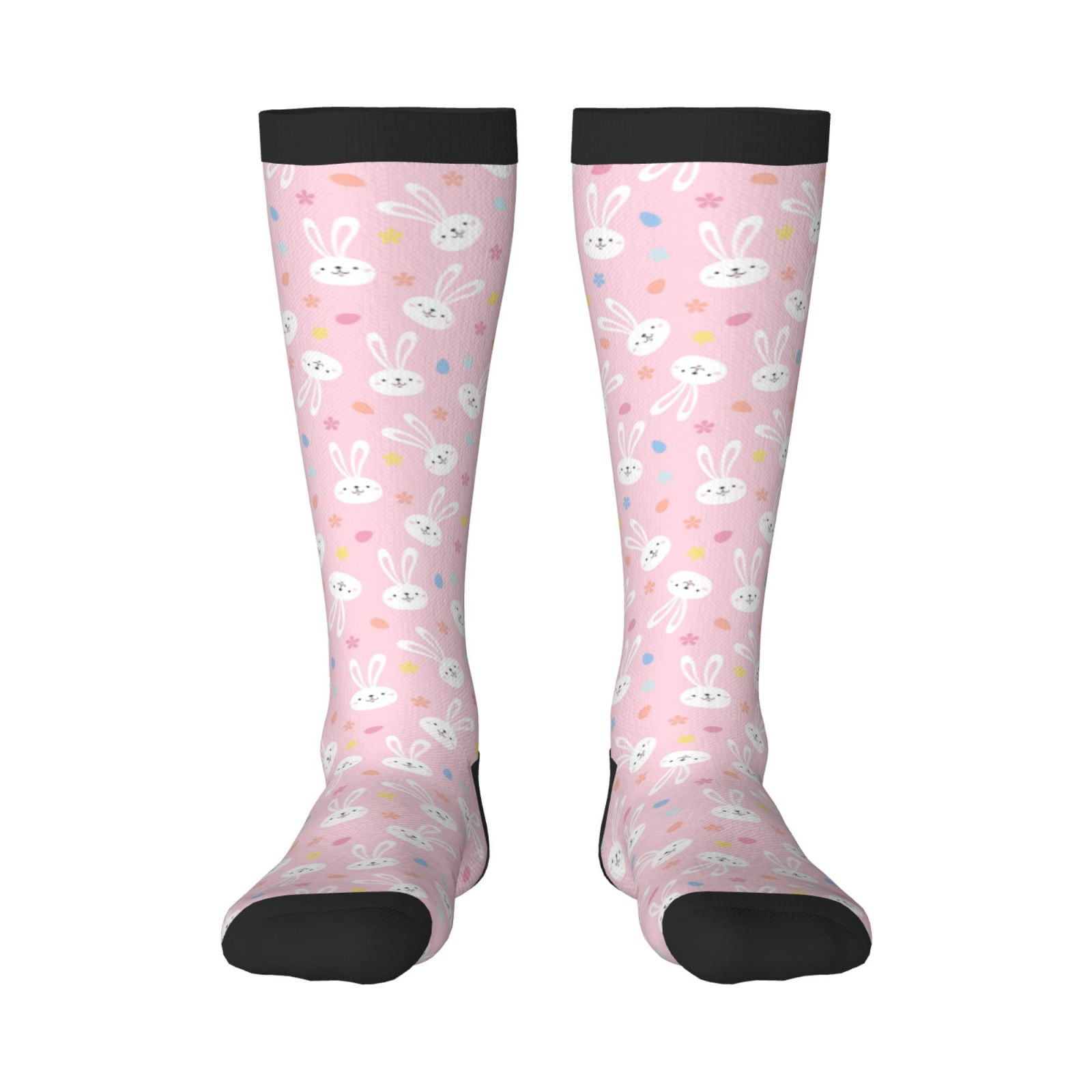 Bixox Easter Cute Rabbit Patterned Men's and Women's Knee Socks High ...