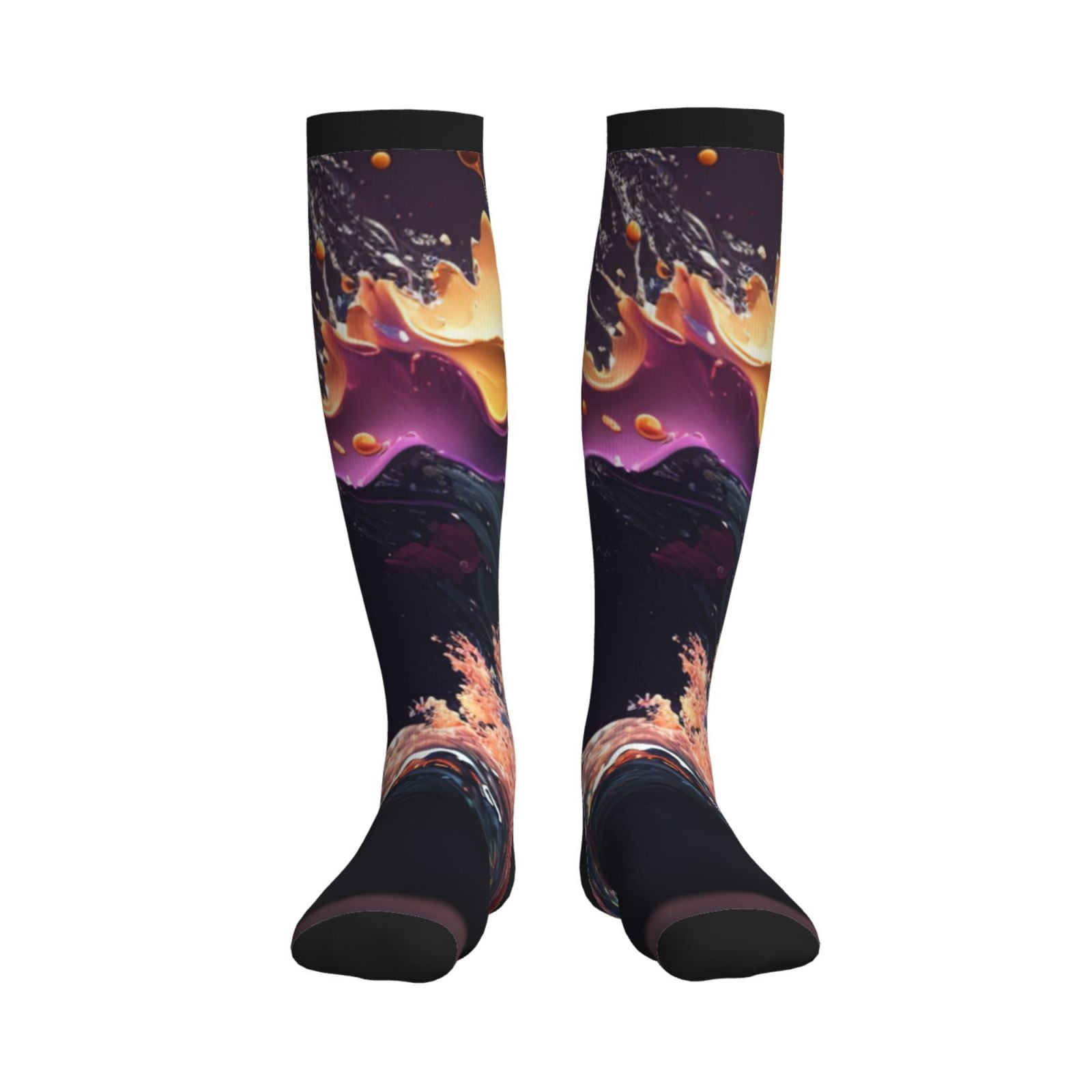 Bixox Explosive Fluid Splash Art Print Compression Socks,Compression ...