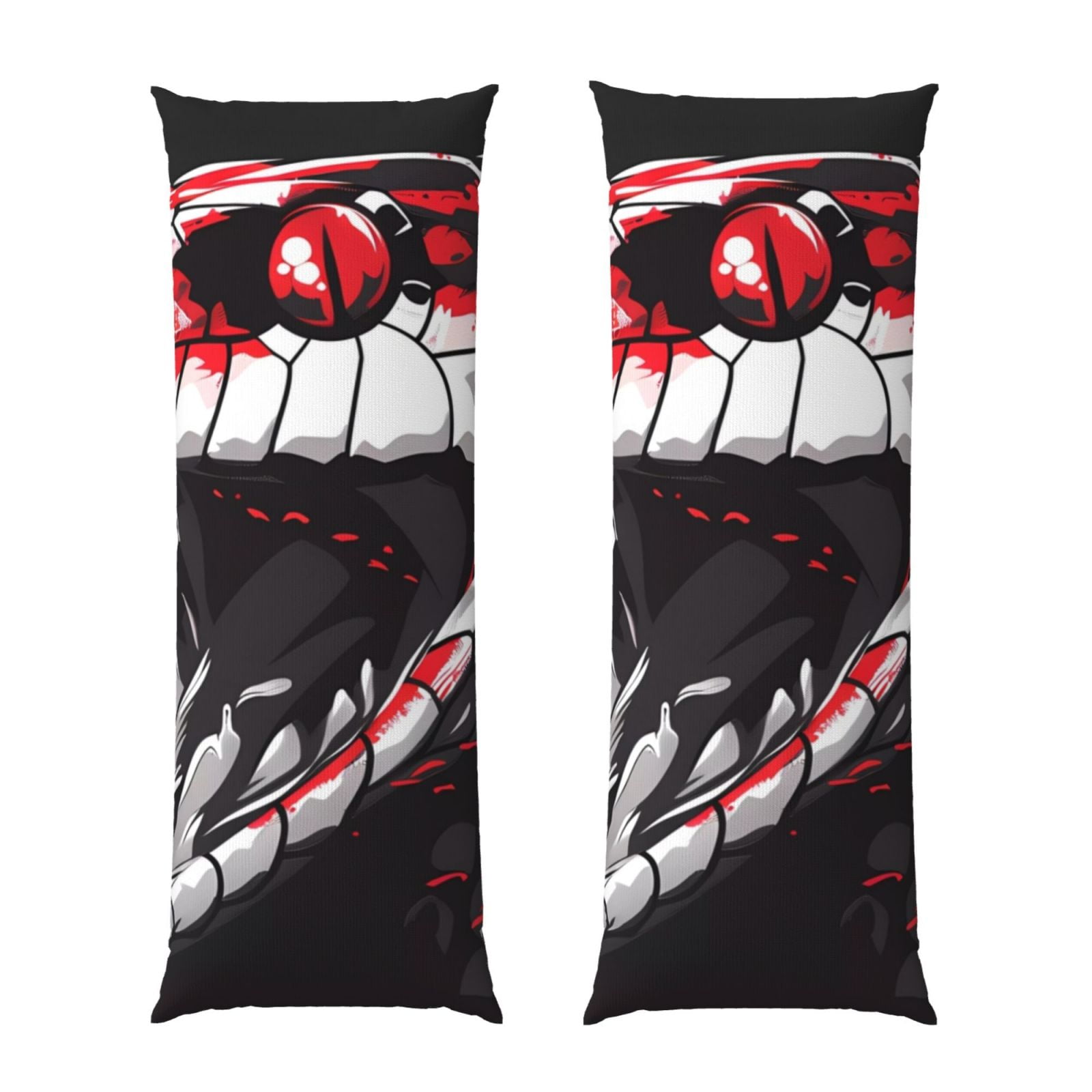 Bixox Fierce Red Viper Graphic Art Print Body Pillow Cover with Zipper ...