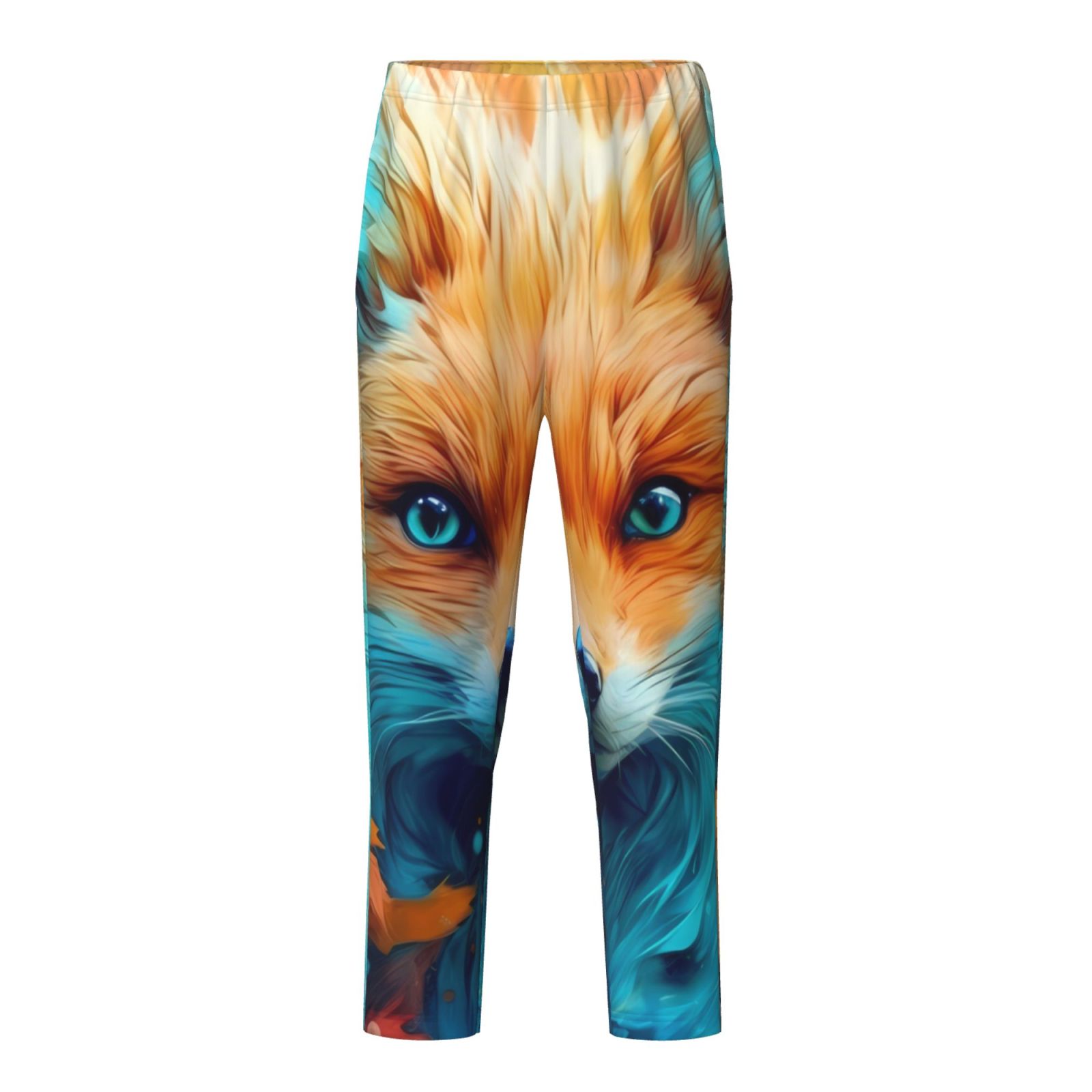 Bixox Fiery Red Maple Leaf Fox Print Boys Pajama Pants Sleep Pants Soft ...