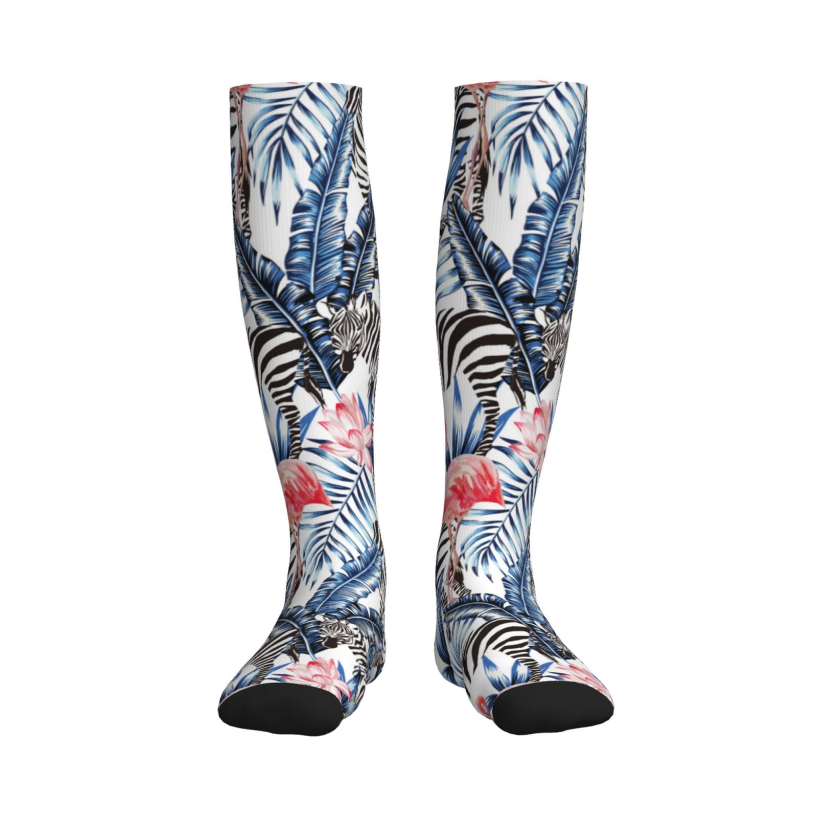 Bixox Flamingo And Zebra Print Compression Socks,Compression Socks ...