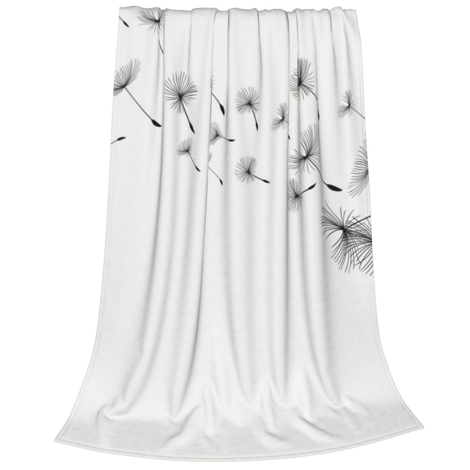 Bixox Fleece Blanket Dandelion Blowing In The Wind Pattern Super Soft ...