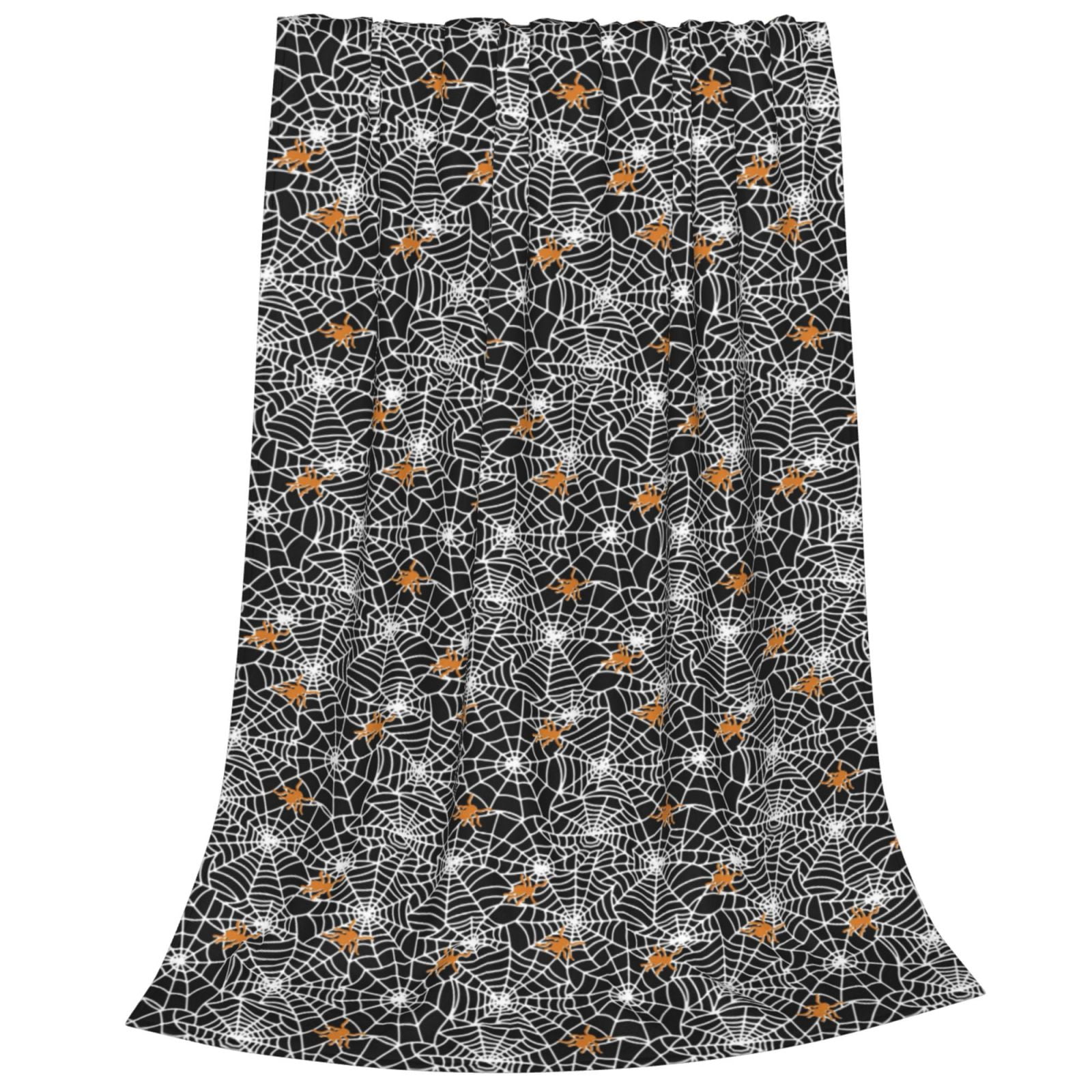 Bixox Fleece Blanket Spider Cobweb Pattern Super Soft Double-Sided ...