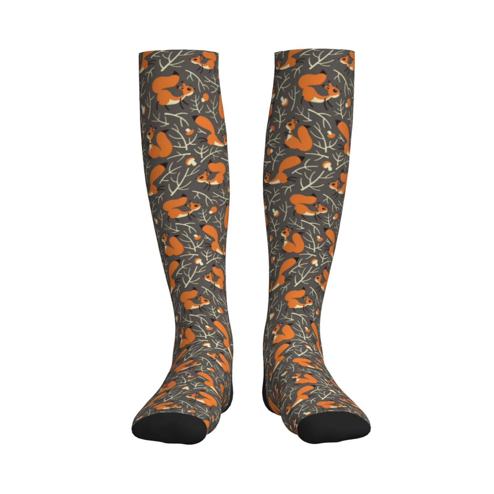 Bixox Fox And Mushroom Print Compression Socks,Compression Socks Women ...