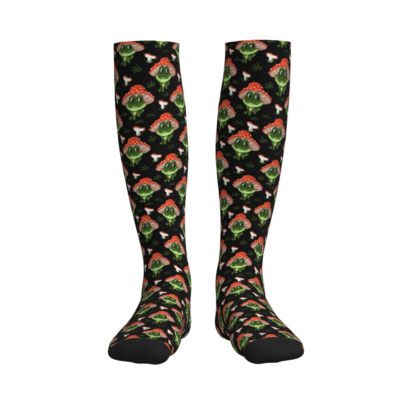 Bixox Frogs In Mushroom Hats Print Compression Socks,Compression Socks ...