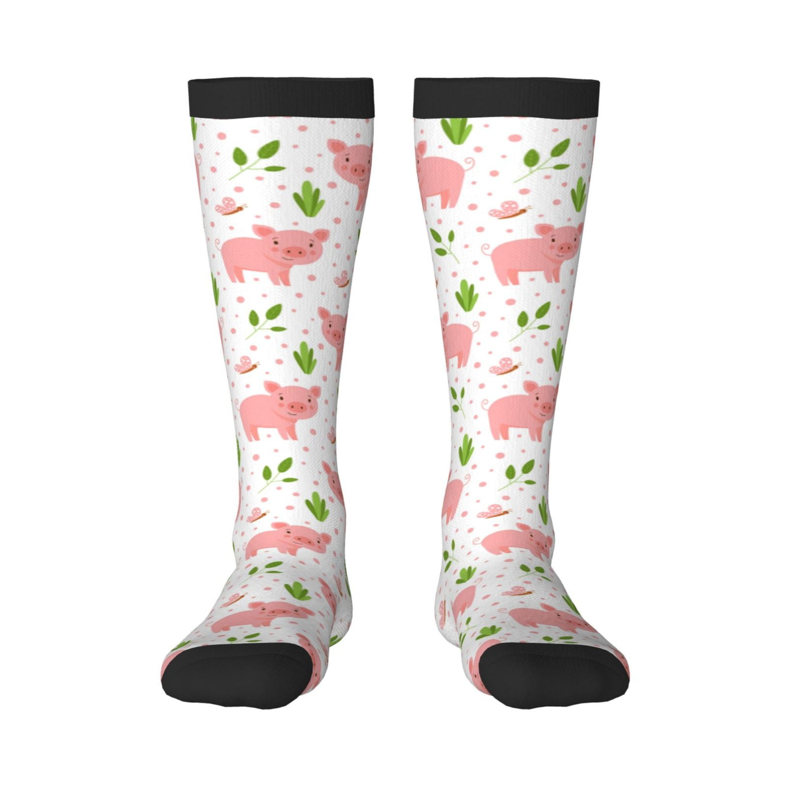 Bixox Funny Little Pigs Patterned Men's and Women's Knee Socks High ...