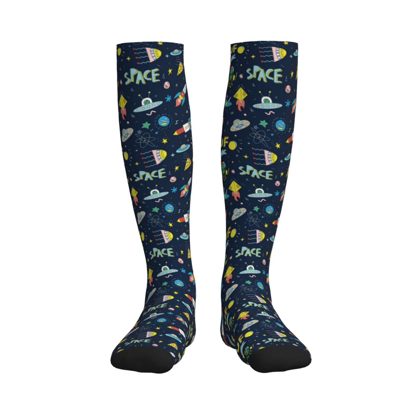 Bixox Funny Spaceships Print Compression Socks,Compression Socks Women ...