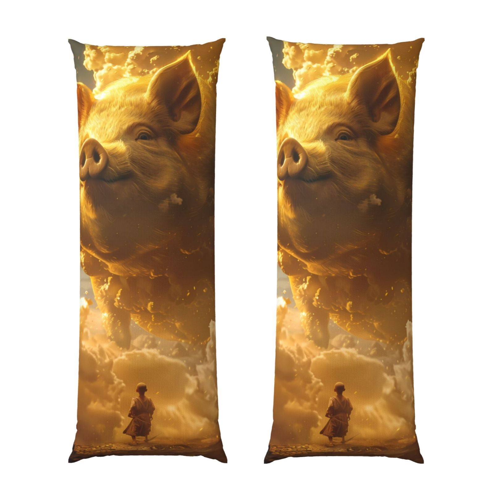 Bixox Golden Pig Cloud Fantasy Print Body Pillow Cover with Zipper ...