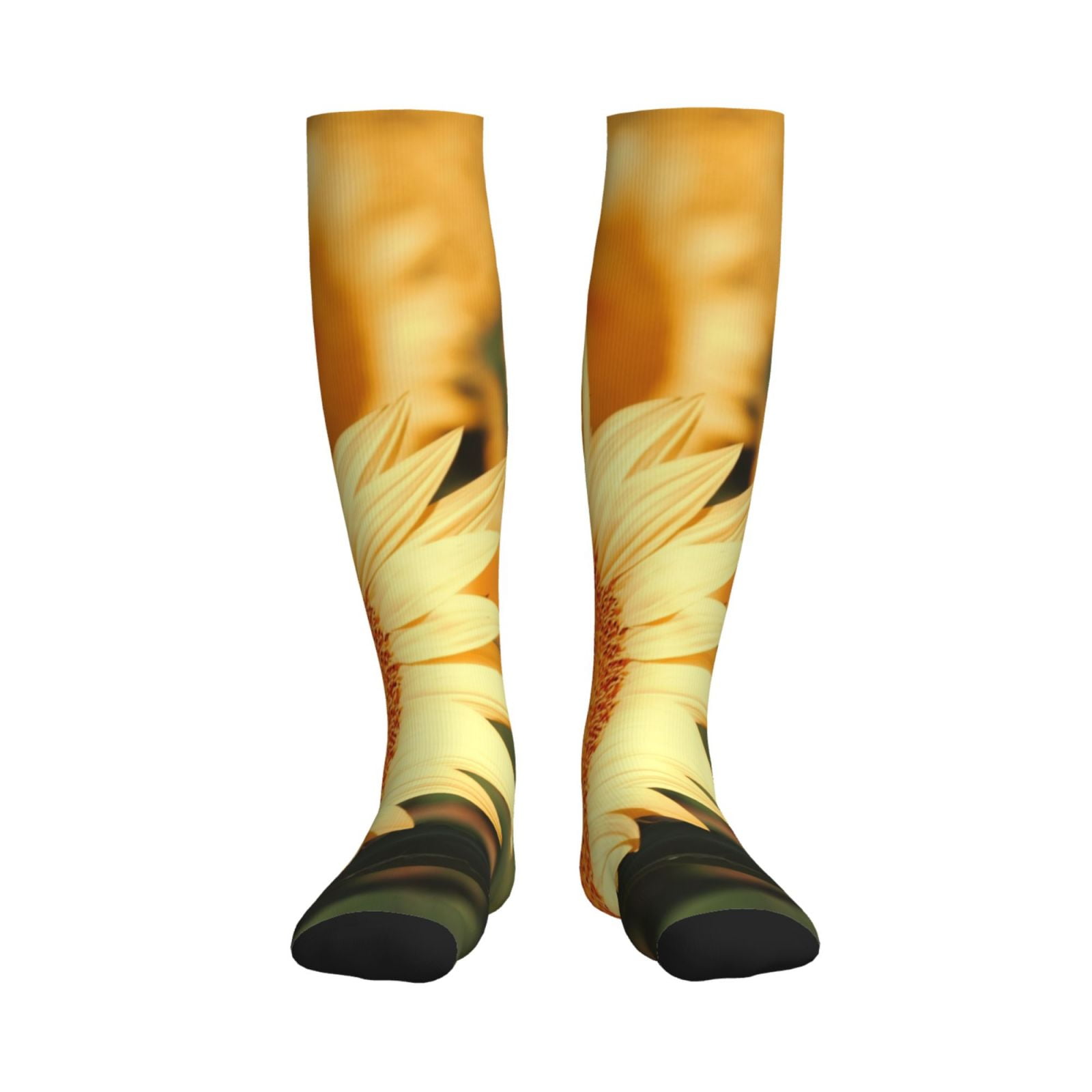 Bixox Golden Sunflower In Field Print Compression Socks,Compression ...