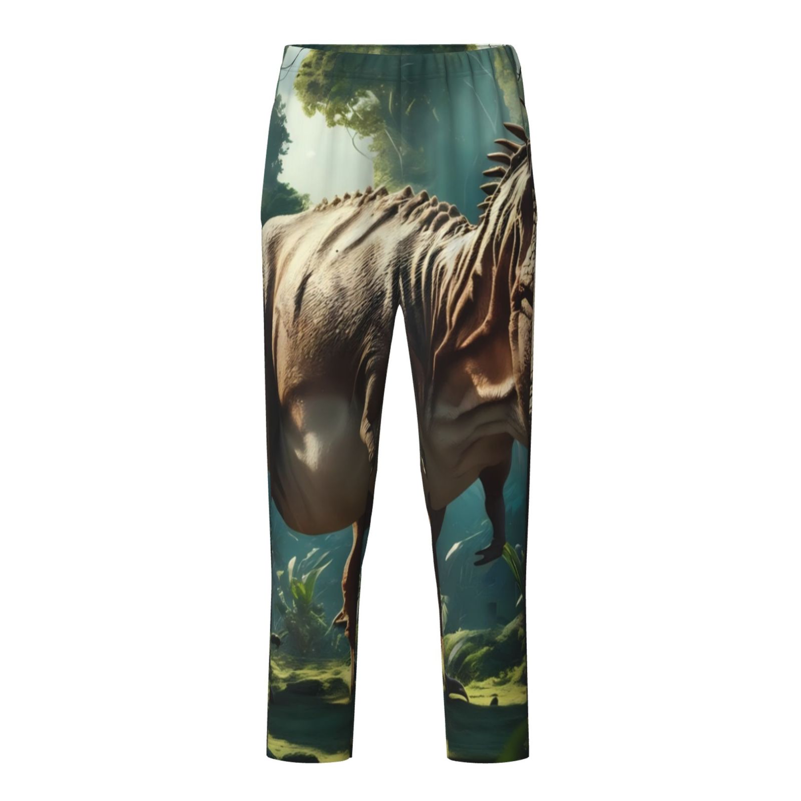 Bixox Green Forest Dinosaur Print Boys Pajama Pants Sleep Pants Soft ...