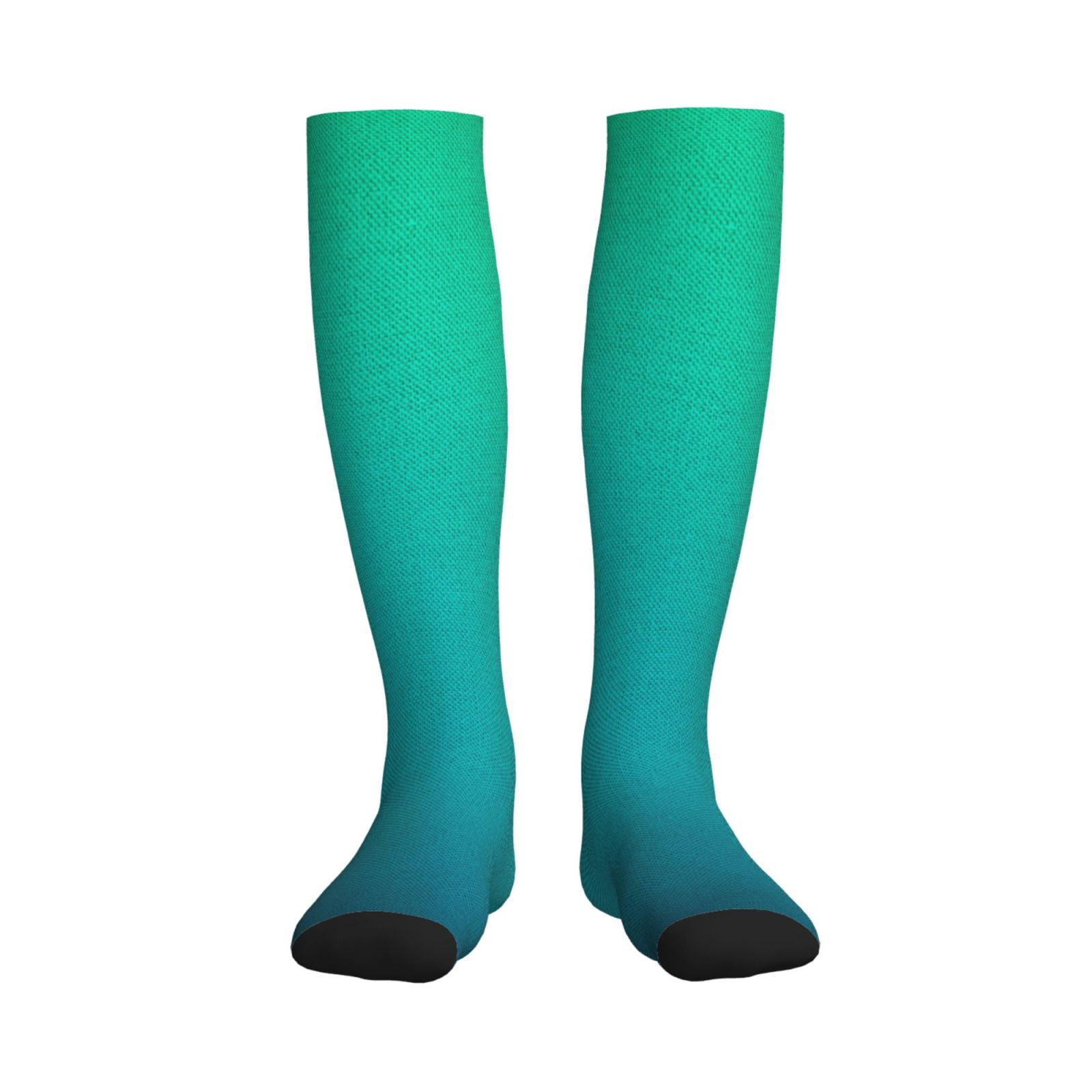 Bixox Green Turquoise Teal Print Compression Socks,Compression Socks ...
