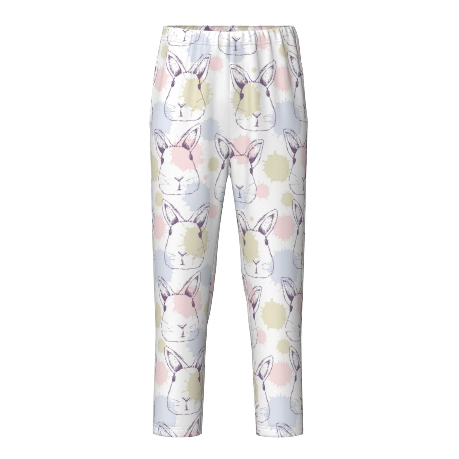 Bixox Hand Drawn Rabbit Print Boys Pajama Pants Sleep Pants Soft ...