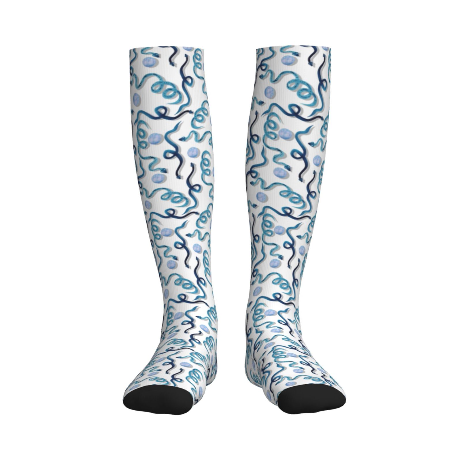 Bixox Hand Drawn Snake Print Compression Socks,Compression Socks Women ...