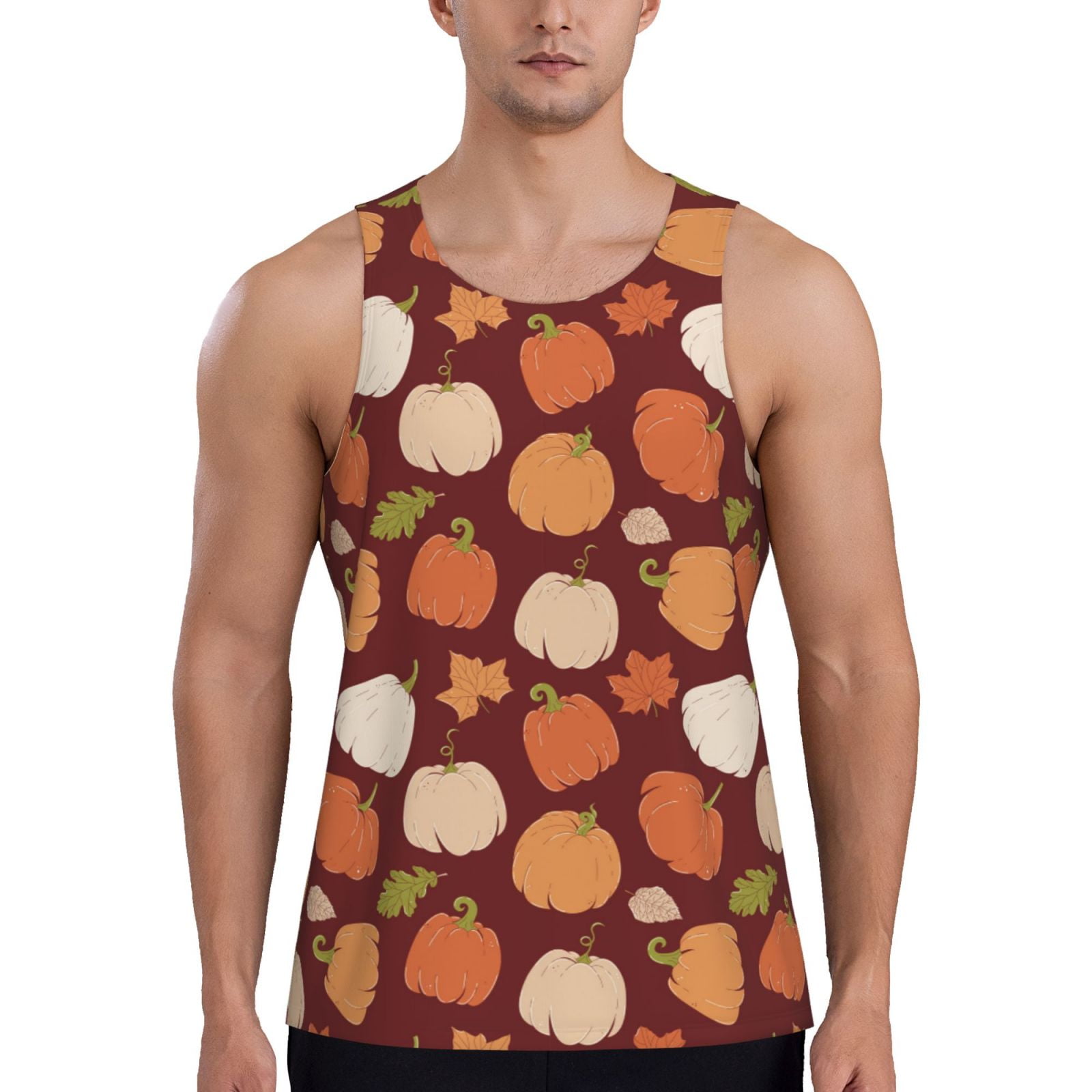Bixox Happy Thanksgiving Day Pattern Men's Gym Tank Tops Workout ...
