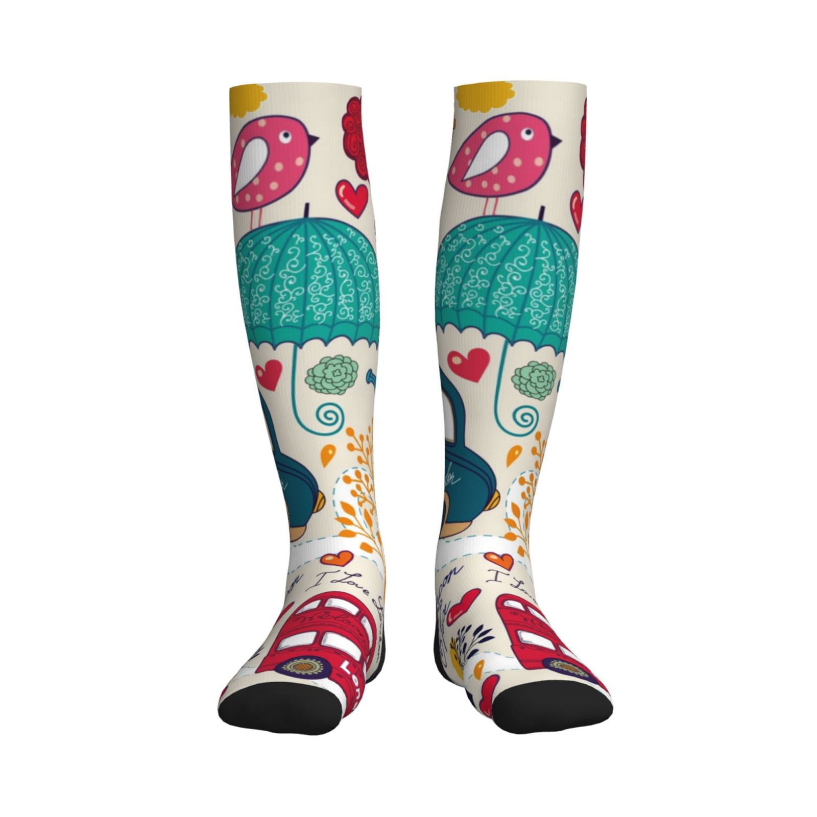Bixox London Symbols Print Compression Socks,Compression Socks Women ...