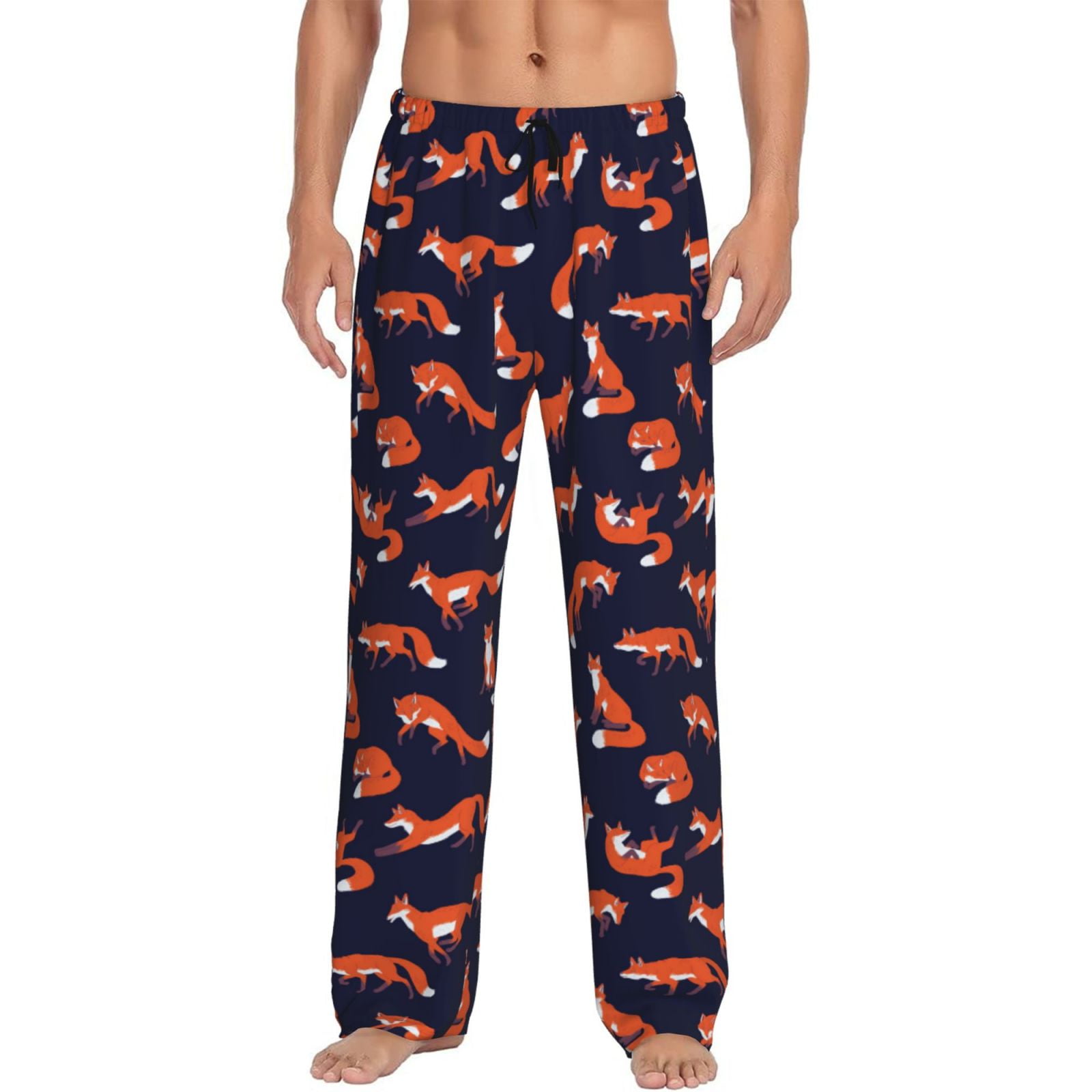 Bixox Men's Foxes In Different Poses Patterned Pajama Pants with ...
