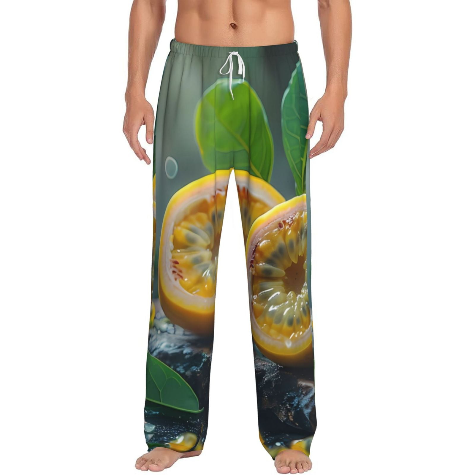 Bixox Men's Fresh Passion Fruit Still Life Patterned Pajama Pants with ...