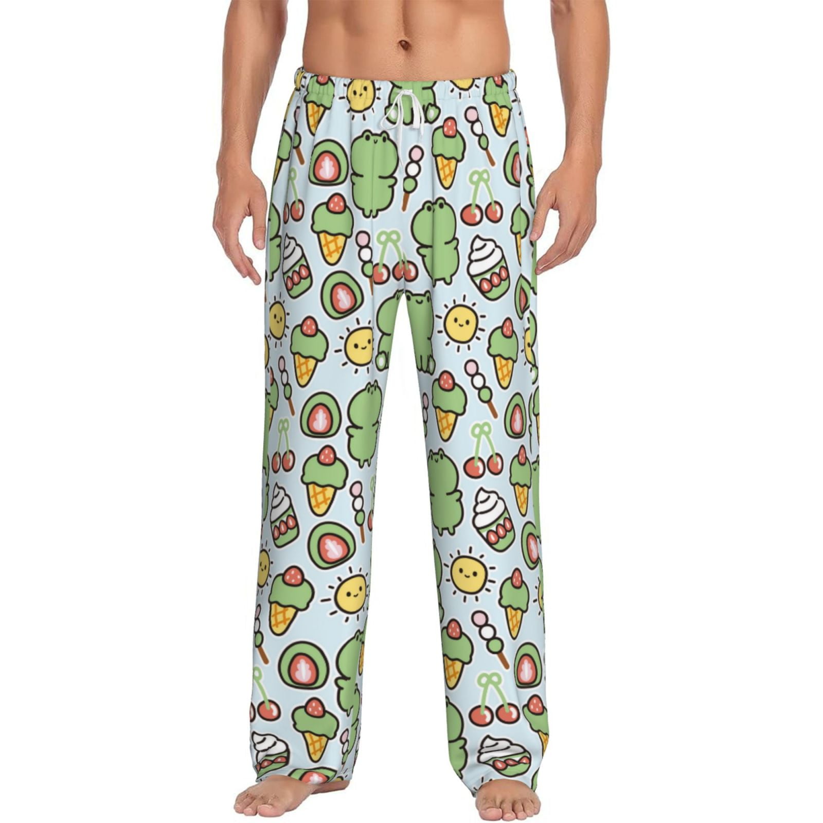 Bixox Men's Frog With Sweet Patterned Pajama Pants with Pockets Lounge ...