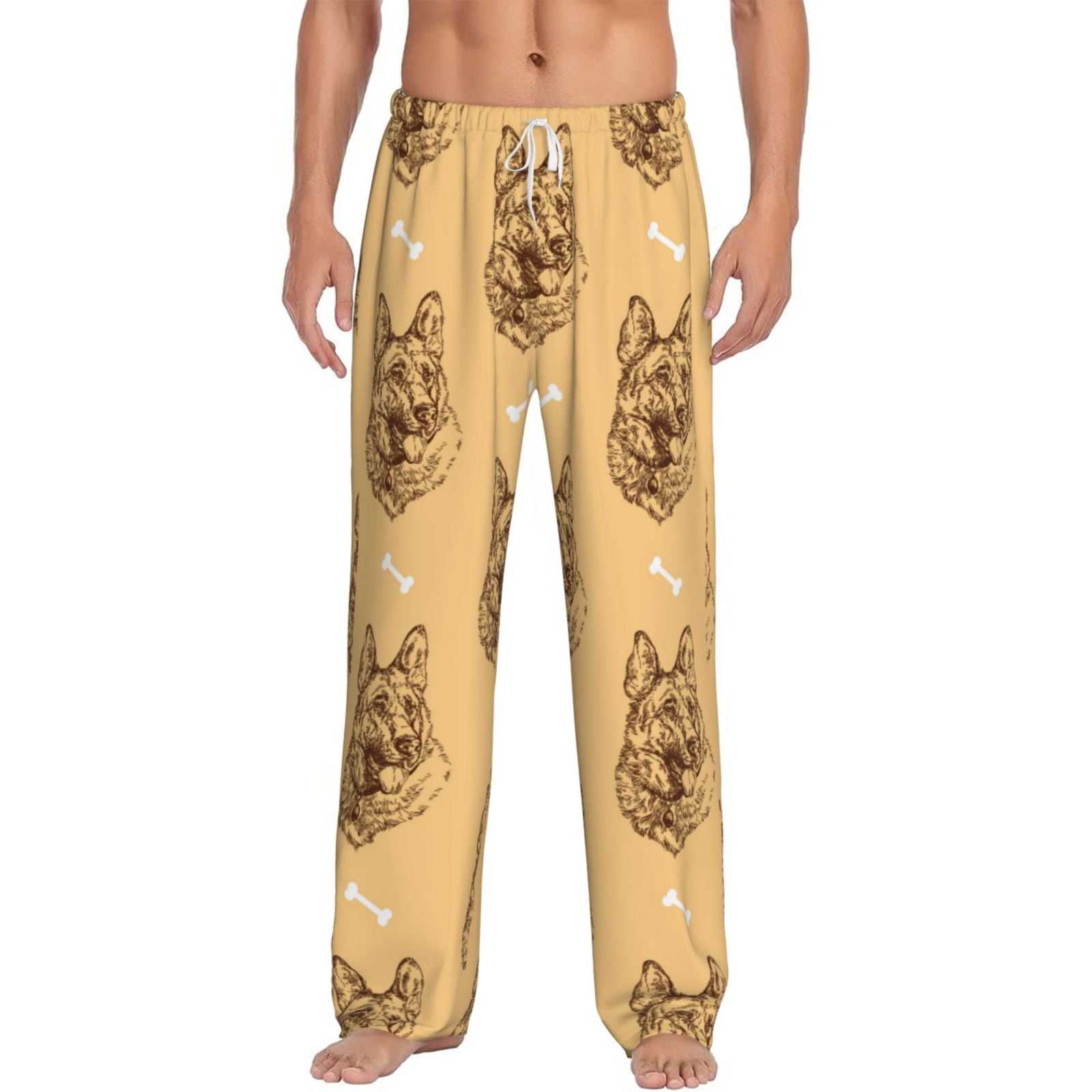 Bixox Men's German Shepherd Dog Patterned Pajama Pants with Pockets ...