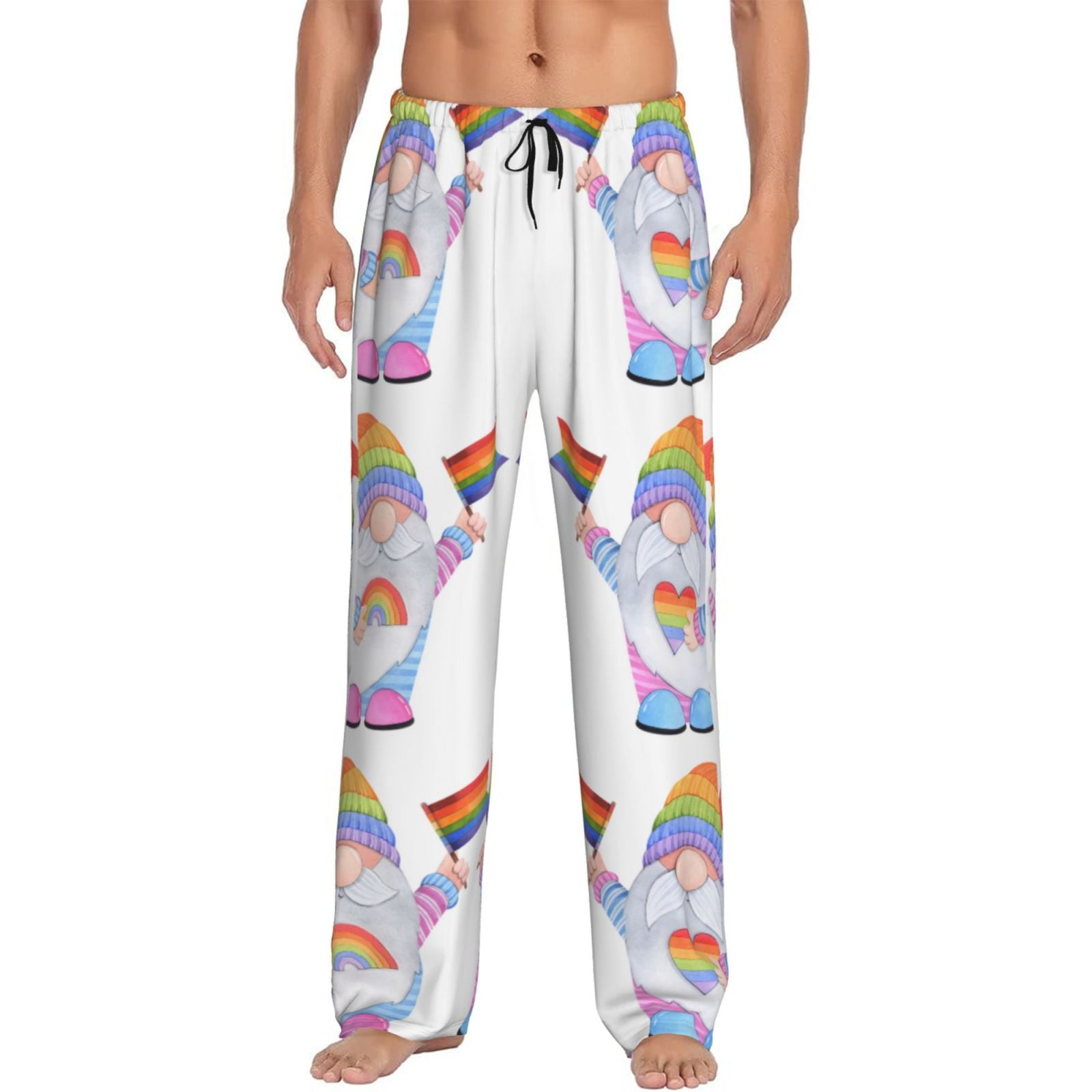 Bixox Men's LGBT Gnomes Patterned Pajama Pants with Pockets Lounge ...