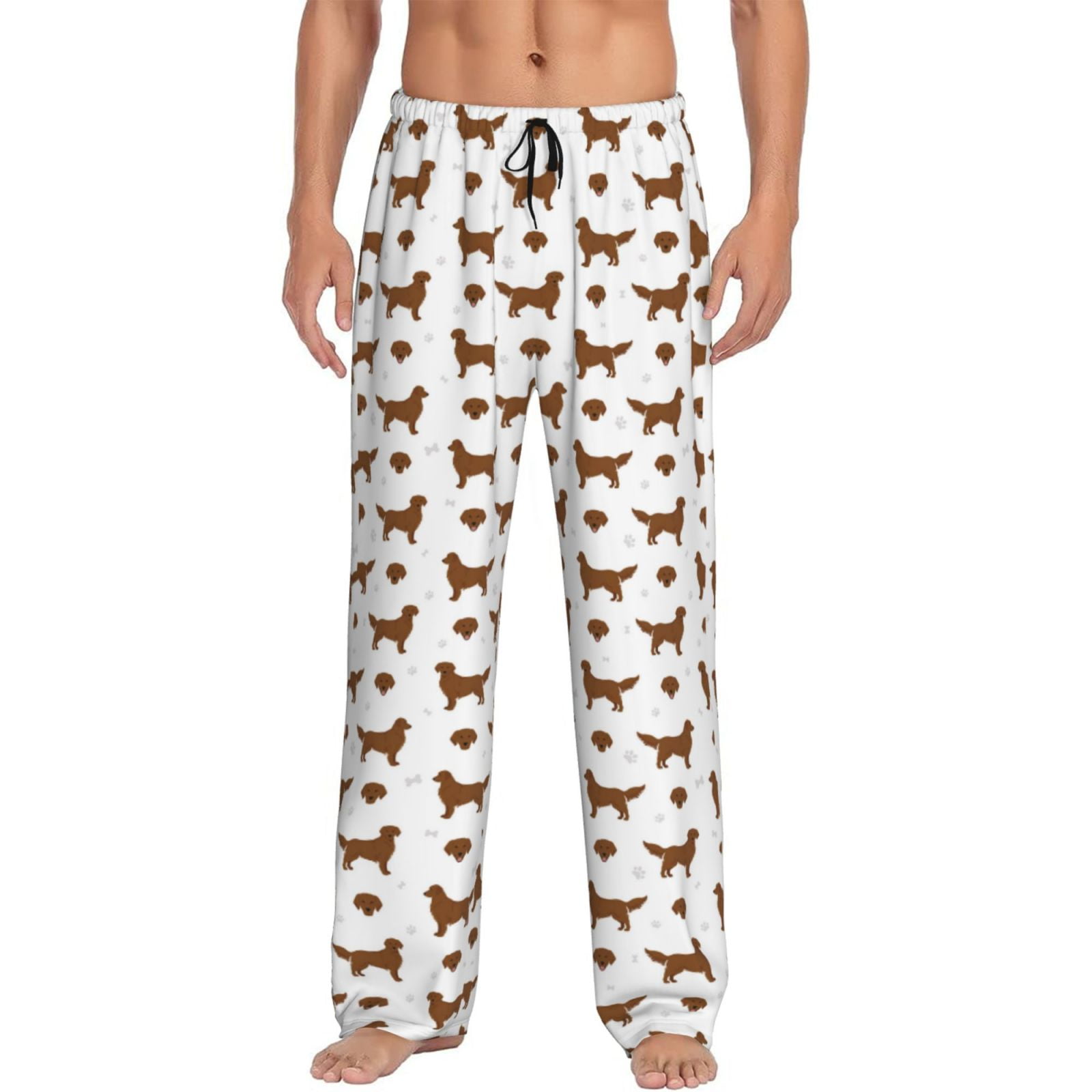 Bixox Men's Labrador Retriever Dog Patterned Pajama Pants with Pockets ...
