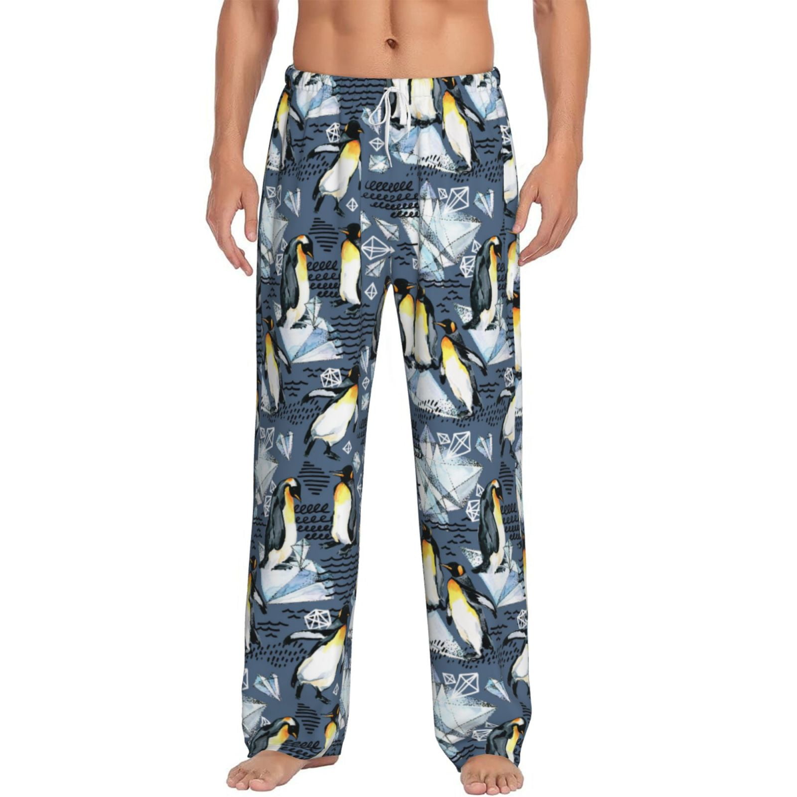 Bixox Men's Penguin Arctic Adventure Patterned Pajama Pants with ...