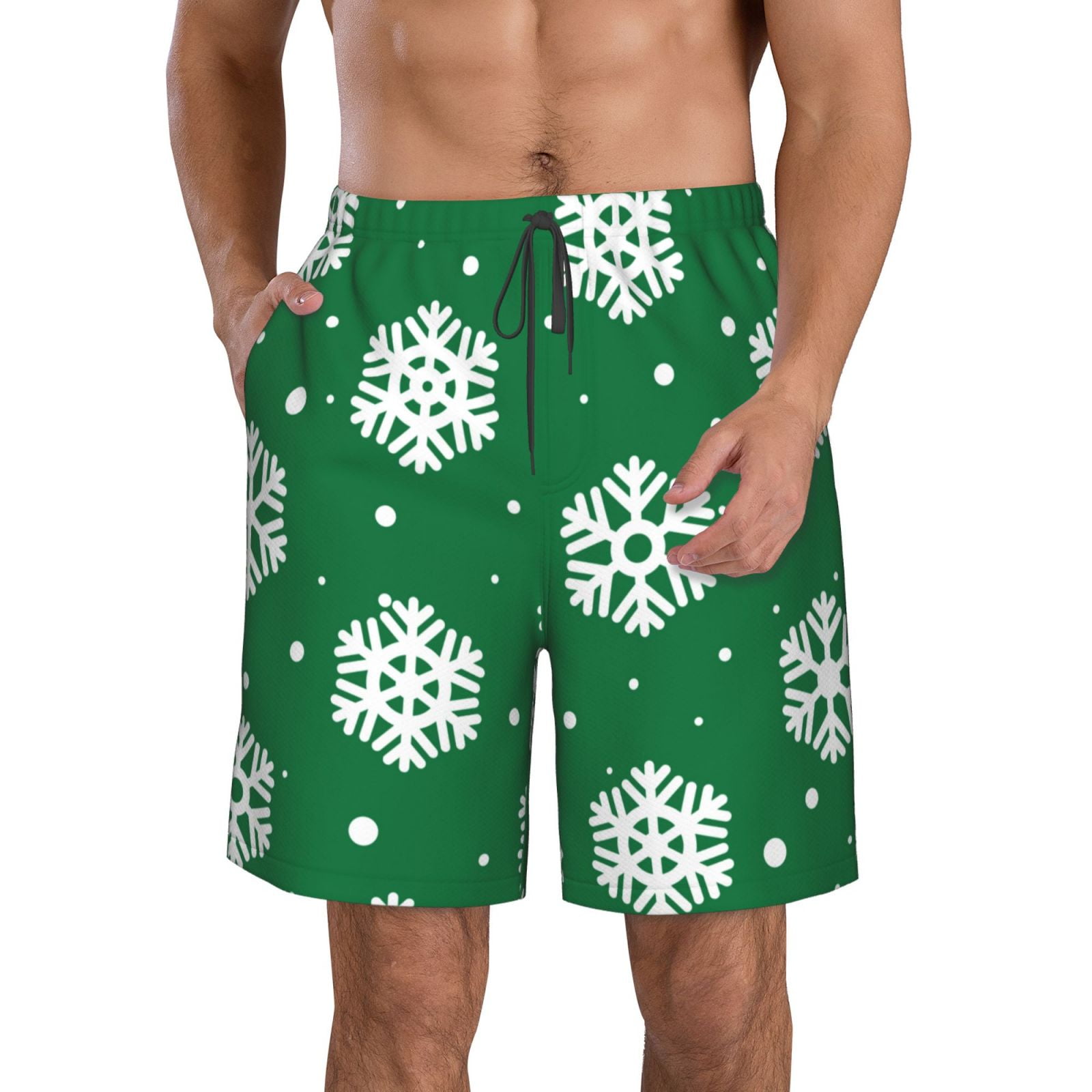 Bixox Men's Snowflake printing Casual Classic Fit Short Summer Beach ...
