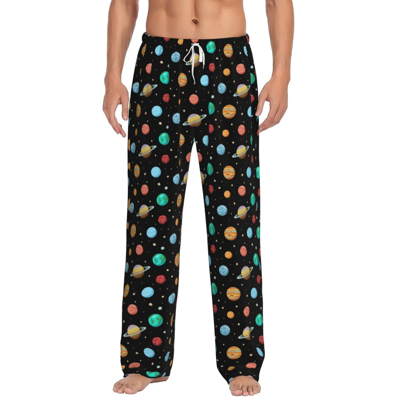 Bixox Men's Solar System Planets Space Patterned Pajama Pants with ...